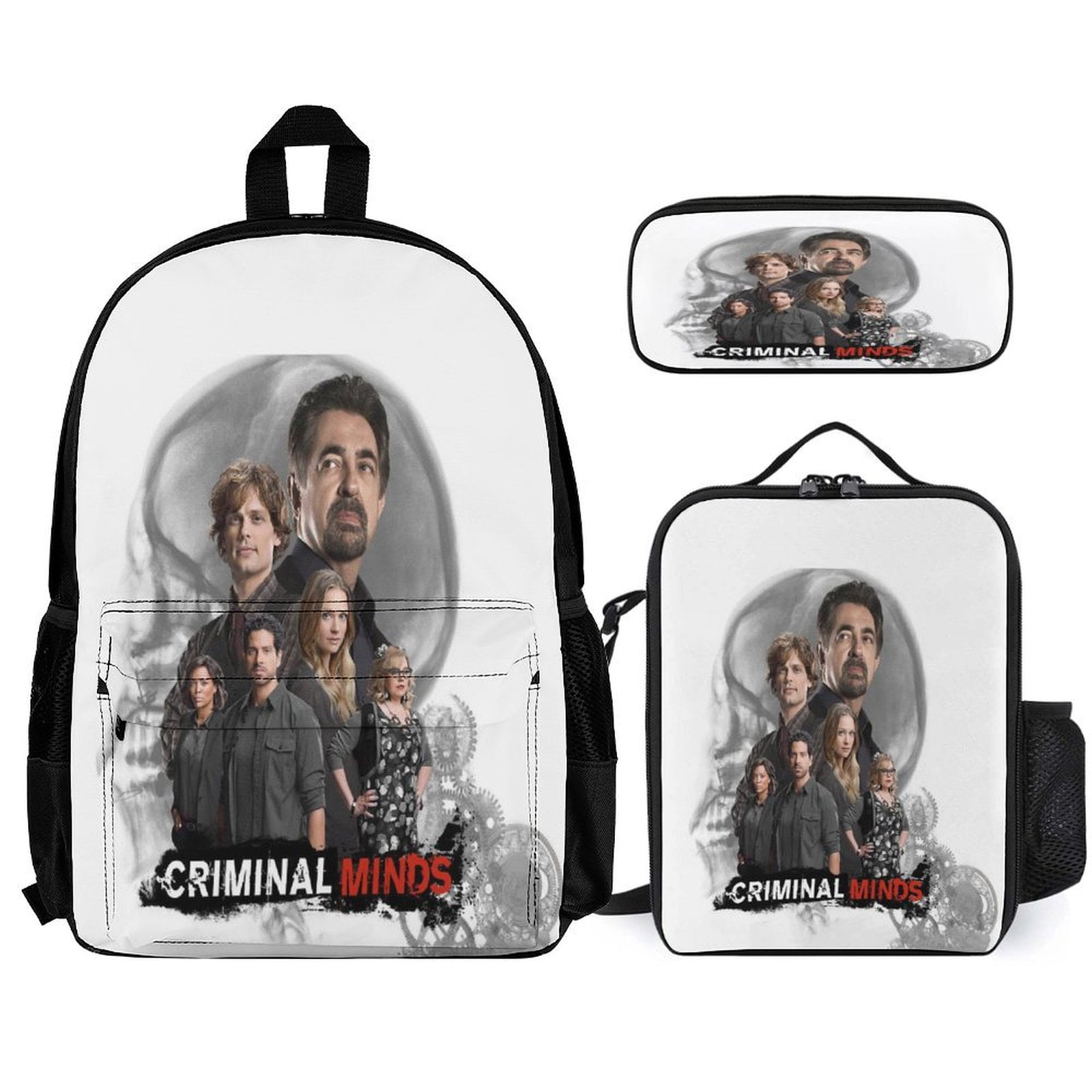 Criminal Minds Backpack Set Cartoon Bookbag Backpack with Lunch Box ...