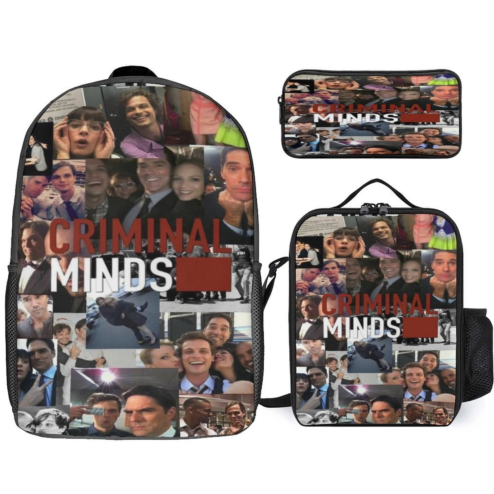 Criminal Minds s Backpack Set Anime Bag 3 Piece Set Sports Casual ...