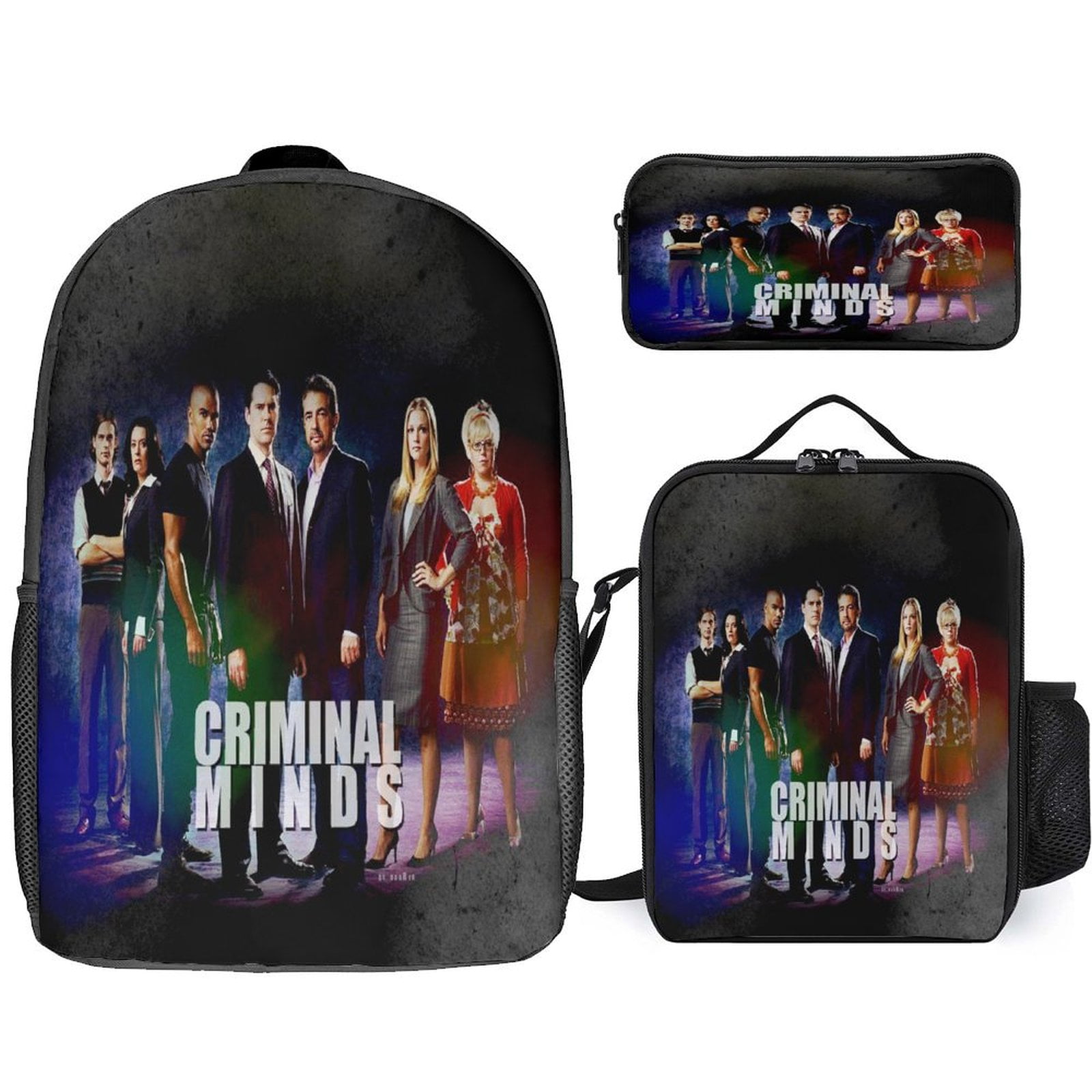 Criminal Minds Backpack Set Anime Bookbag 3 Piece Set Sports Casual ...