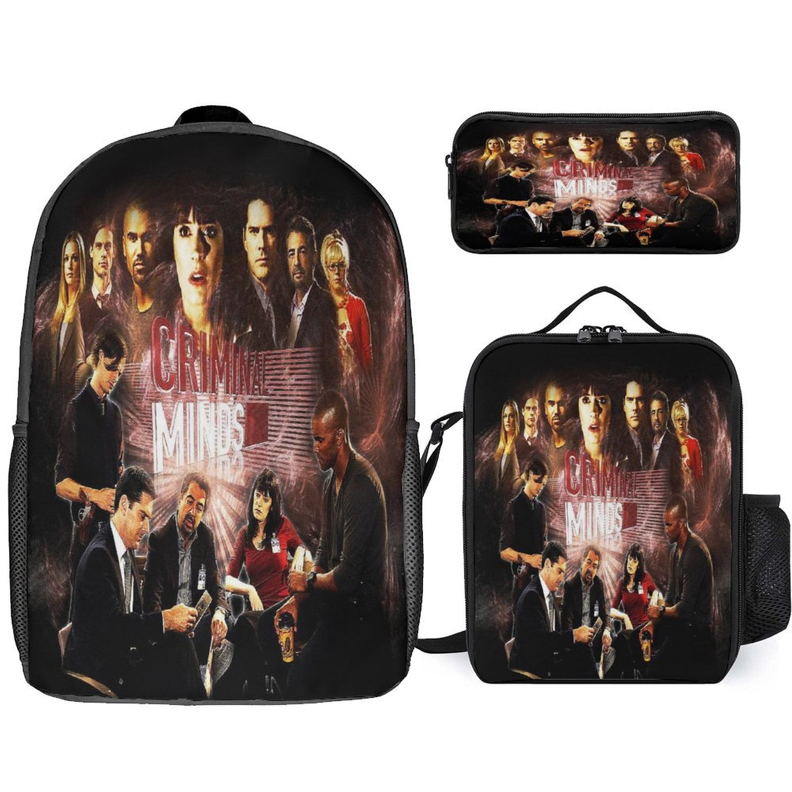 Criminal Minds s Backpack Set Anime Bag 3 Piece Set Sports Casual ...
