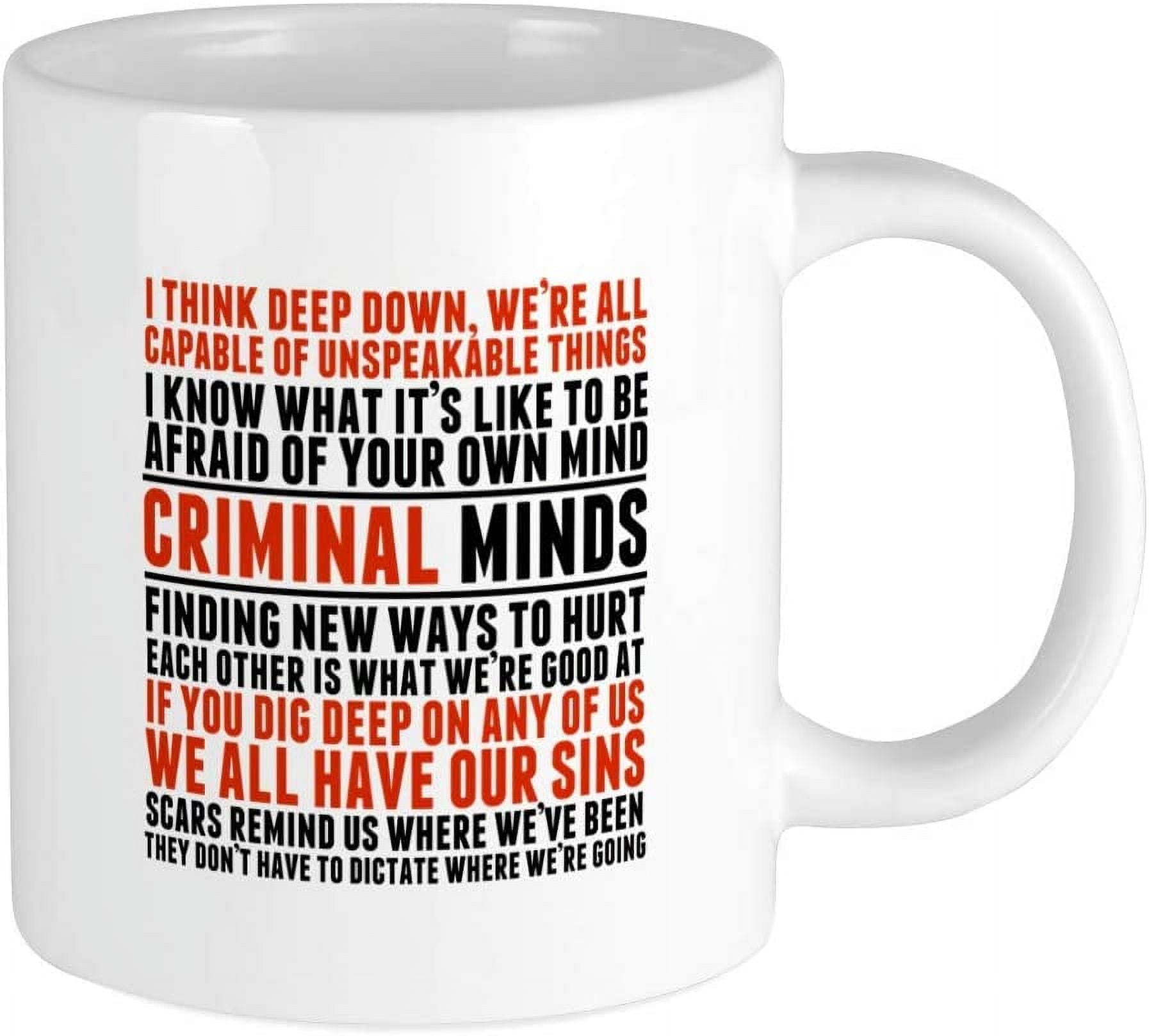 Criminal Minds Quotes Mugs Ceramic Coffee Mug, Tea Cup 20 oz - Walmart.com