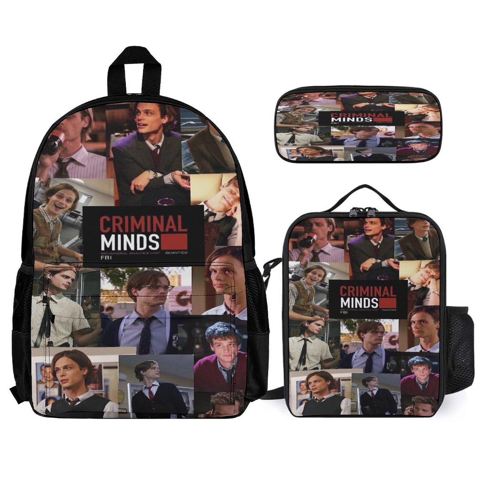 Criminal Minds Spencer Reid Backpack Set Bag Backpack with Lunch Box ...