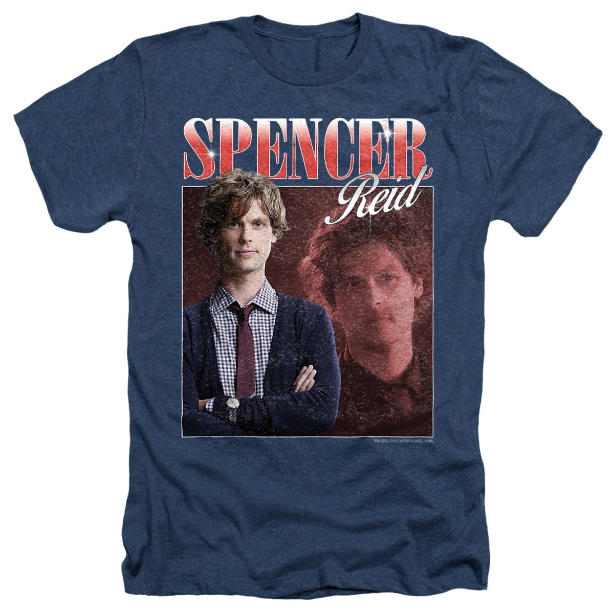 Criminal Minds Spencer Reid Bootleg Unisex Adult Heather T Shirt, Navy ...