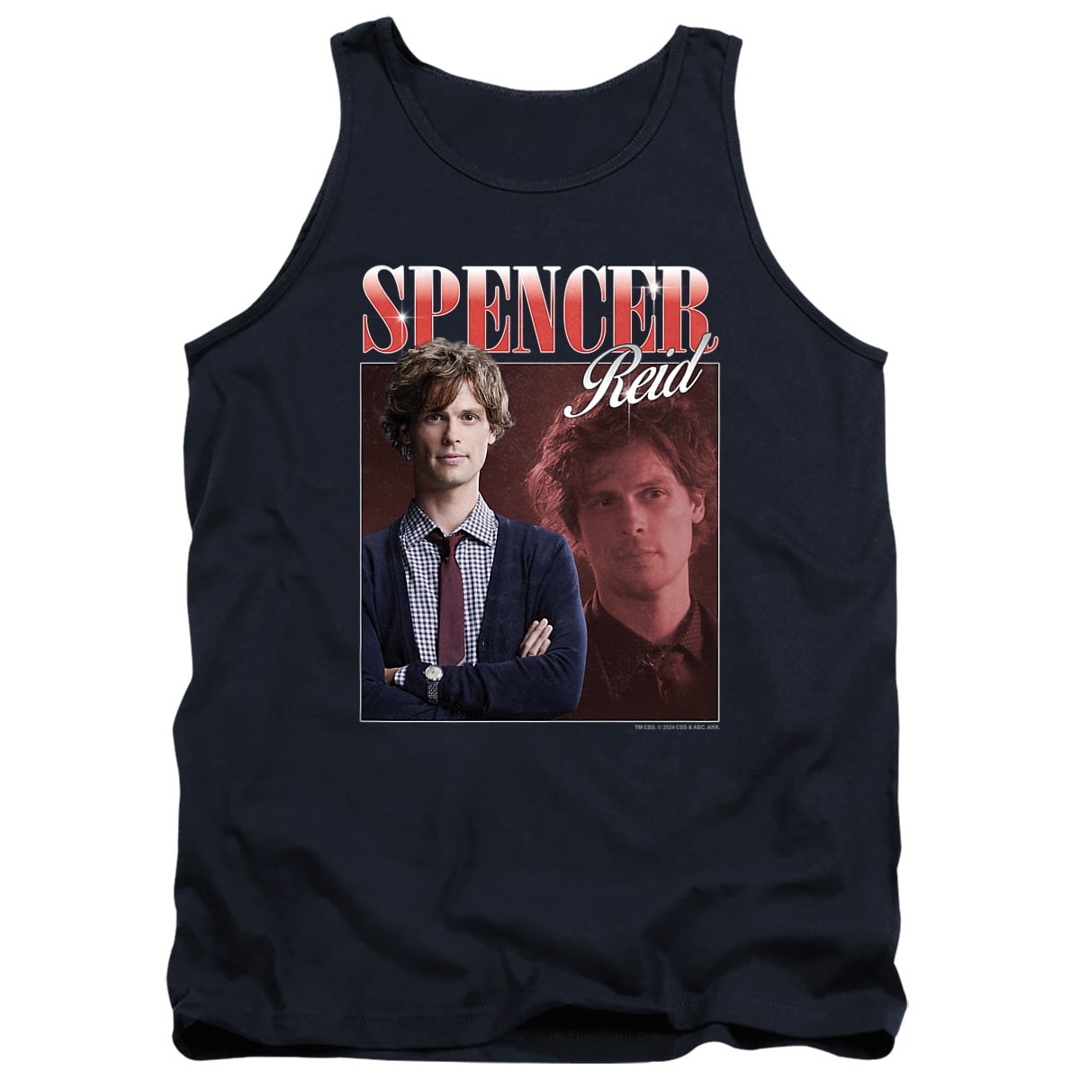 Criminal Minds Spencer Reid Bootleg Unisex Adult Tank Top, Navy, X ...