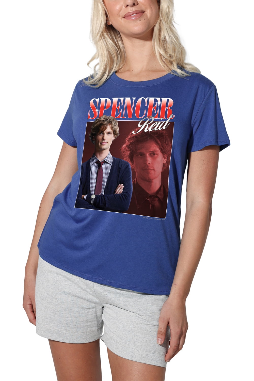 Criminal Minds Spencer Reid Bootleg Women's Loose T-Shirt, Royal, Small ...