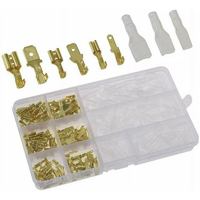 Crimp Terminal Kit, 240 Pieces 2.8mm 4.8mm 6.3mm Quick Splice Wire ...