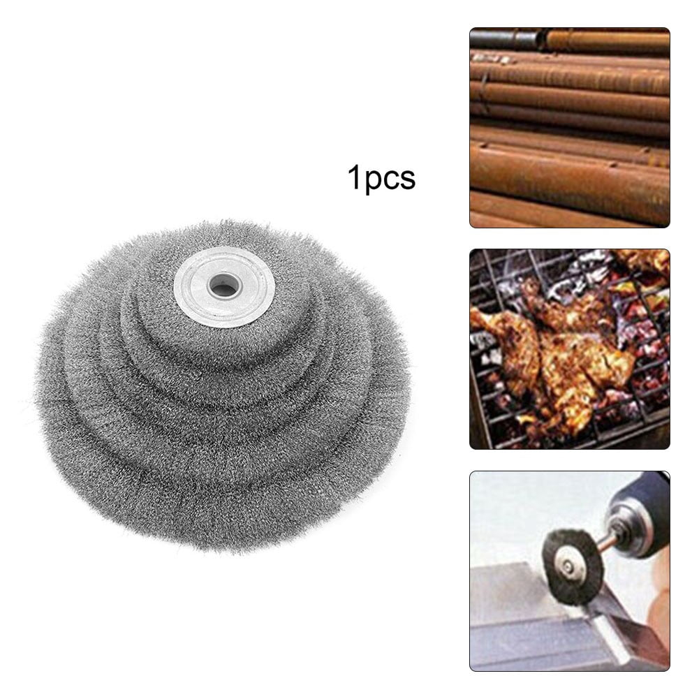 Crimped Stainless Steel Wire Wheel Brush Bench Grinder Abrasive 4 ...