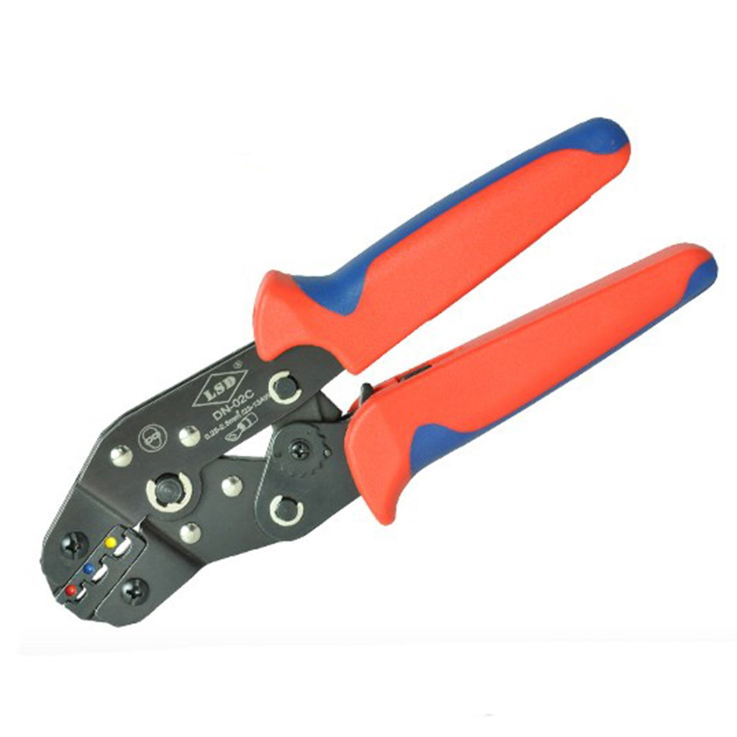 Crimping Plier,0.25-2.5mm² Hand Crimping Tool for Yellow/Red/Blue ...