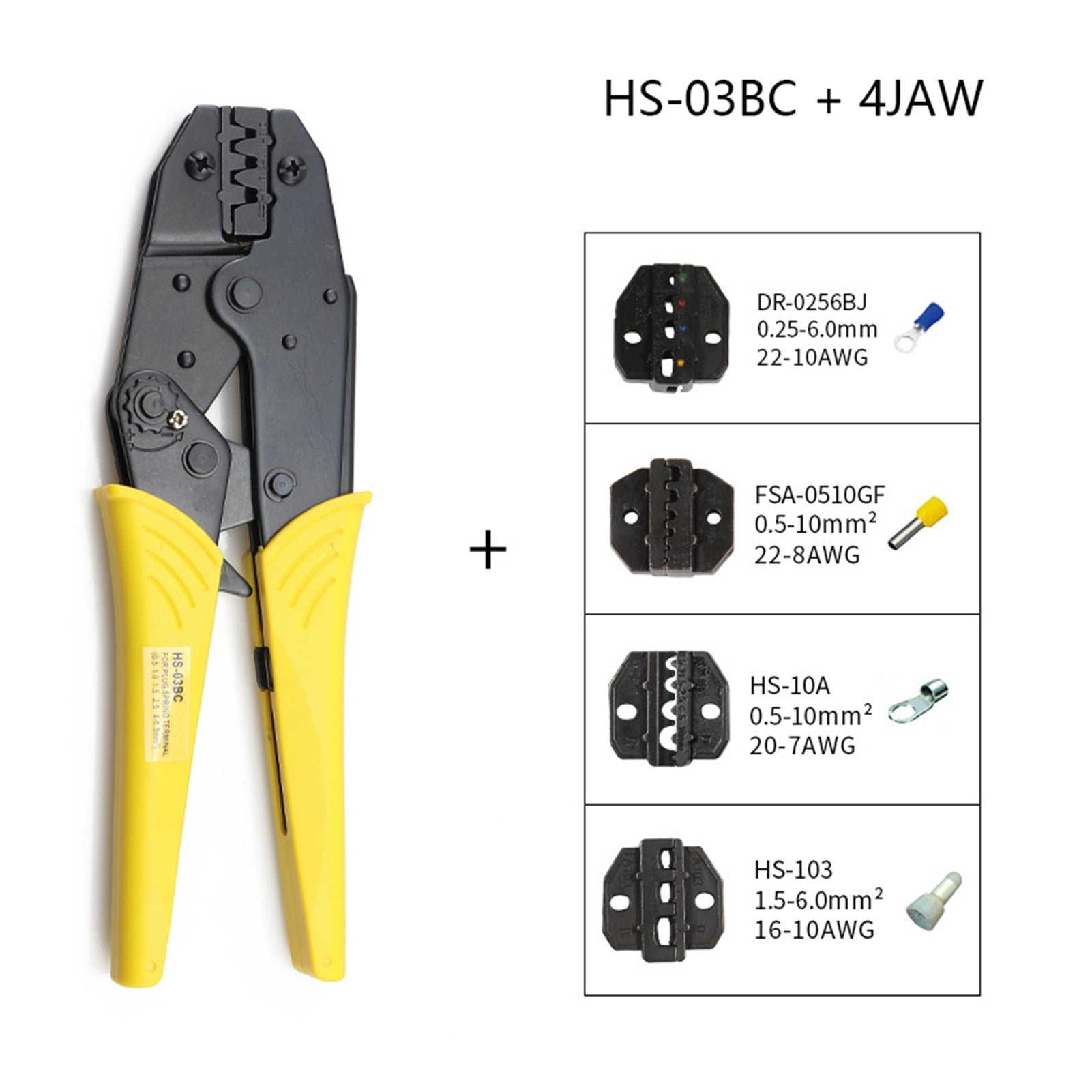 Crimping Pliers HS-03BC 8 Jaw For /tube/insulation/no Insulation/crimping Cap/coaxial Cable ...