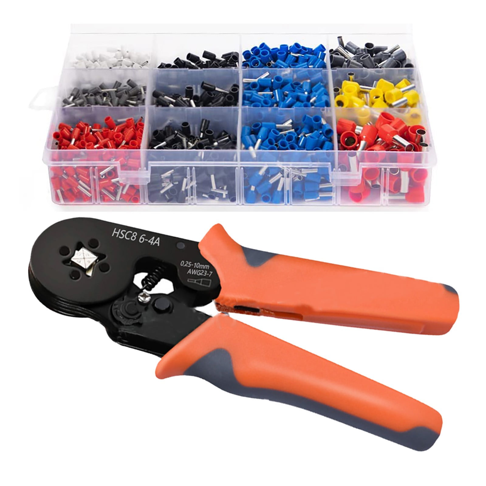 Crimping Pliers with 2000 Pieces Cable Lugs Set, Cable Lugs for 0.50-10 ...