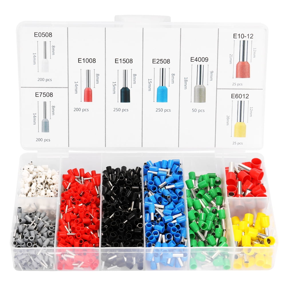 Crimping Terminal Kit,Set With Box Wire Set With 1200pcs E Tube ...