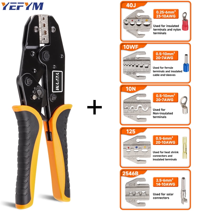 Crimping Tools HX-03C Pliers Interchangeable Jaw for 2.8/4.8/6.3/ Non ...