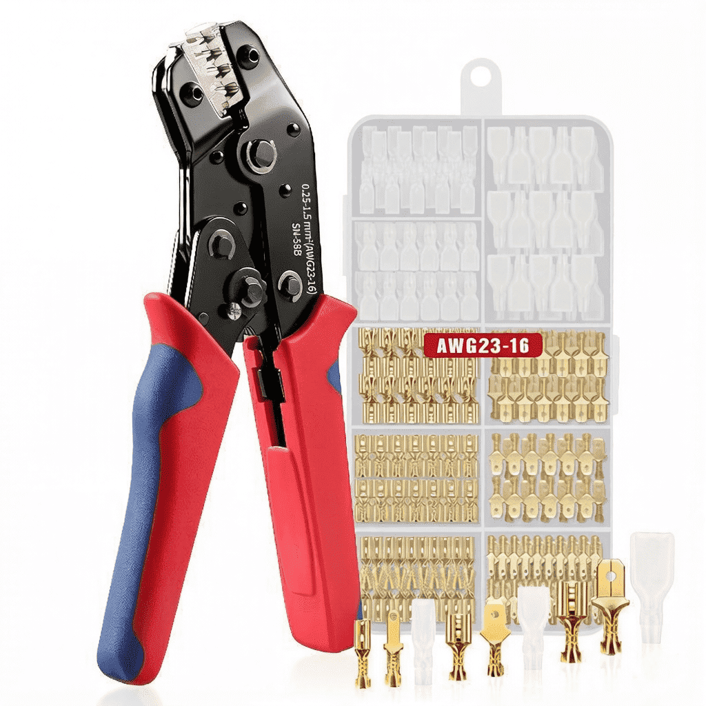 Crimping pliers/SN-58B set, precision ratchet-type wire crimping tool ...