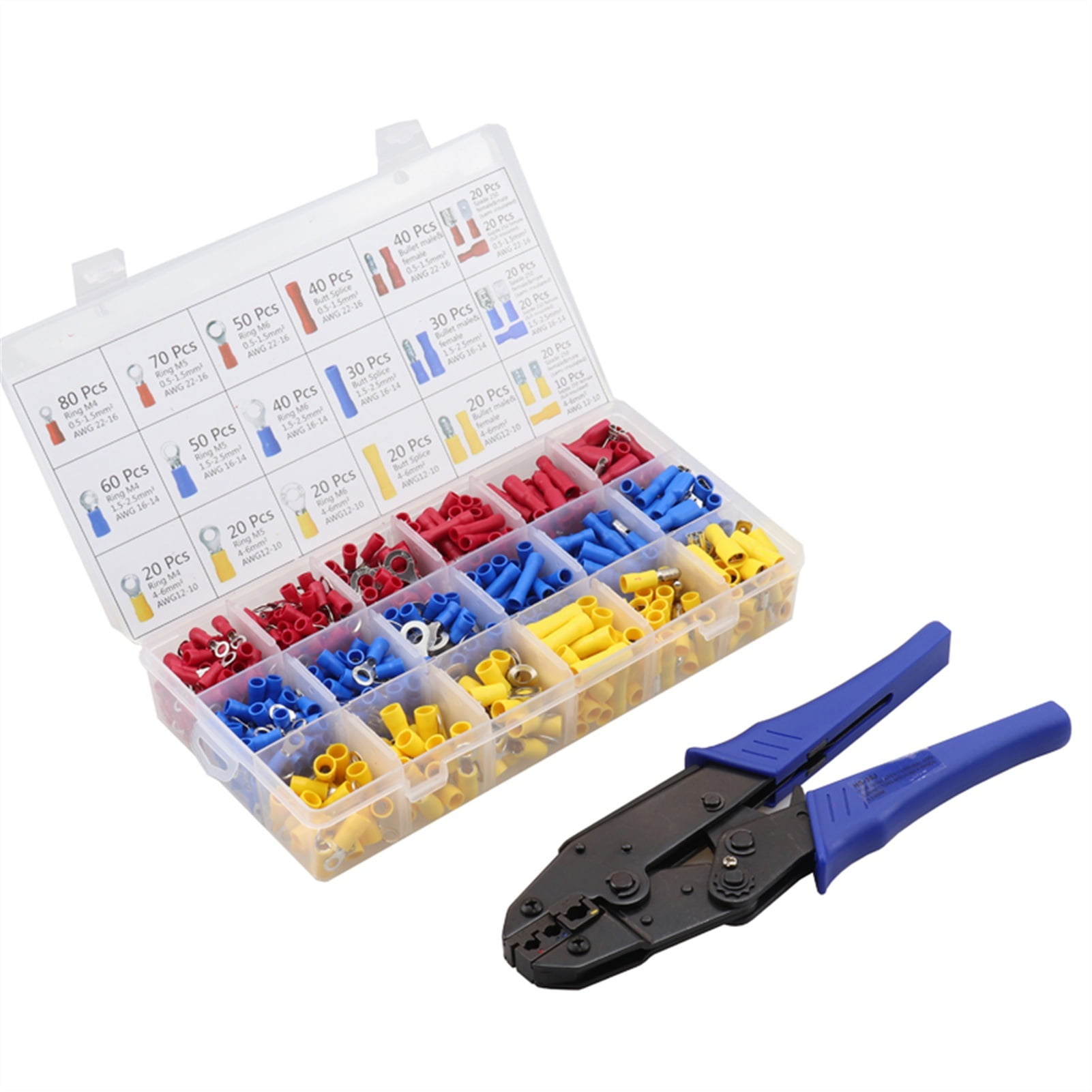 Crimping pliers crimping tool pliers With 700Pcs Insulated Wiring ...