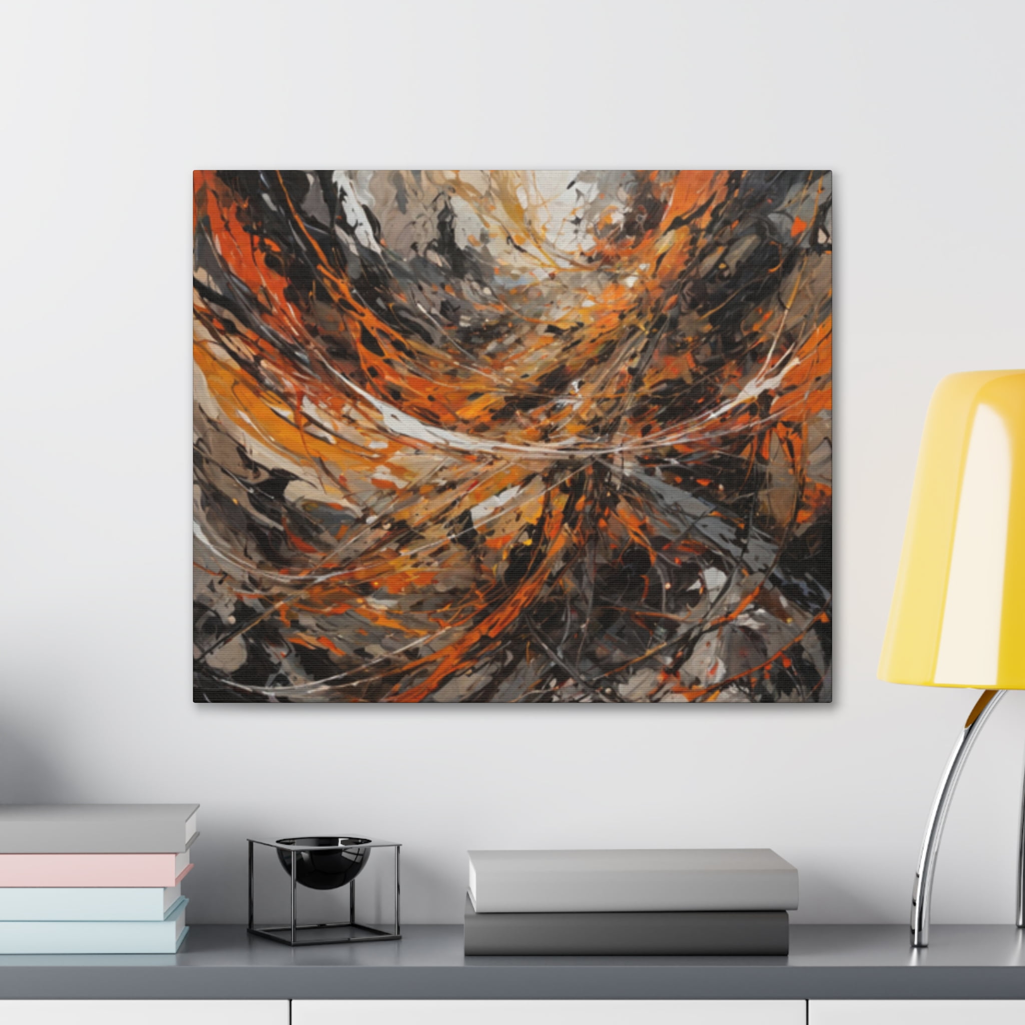 Crimson Candance Abstract Expressionism Canvas Wall Art Designed by ...