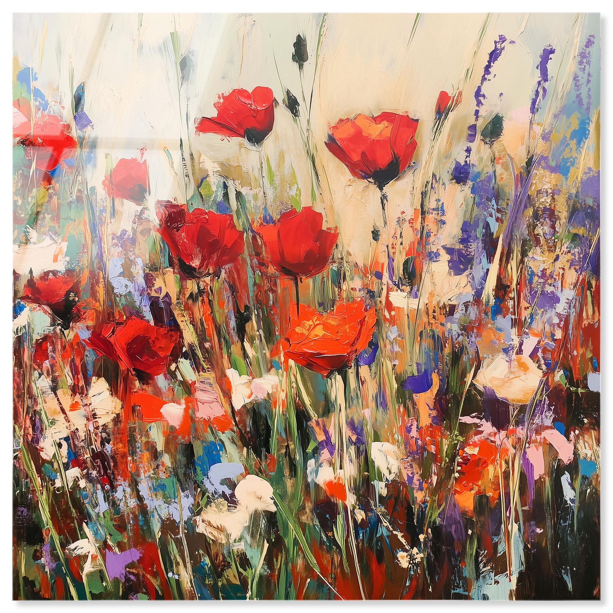 Crimson Chorus I Acrylic Print Floral Wall Art by Art Remedy, Ready to ...