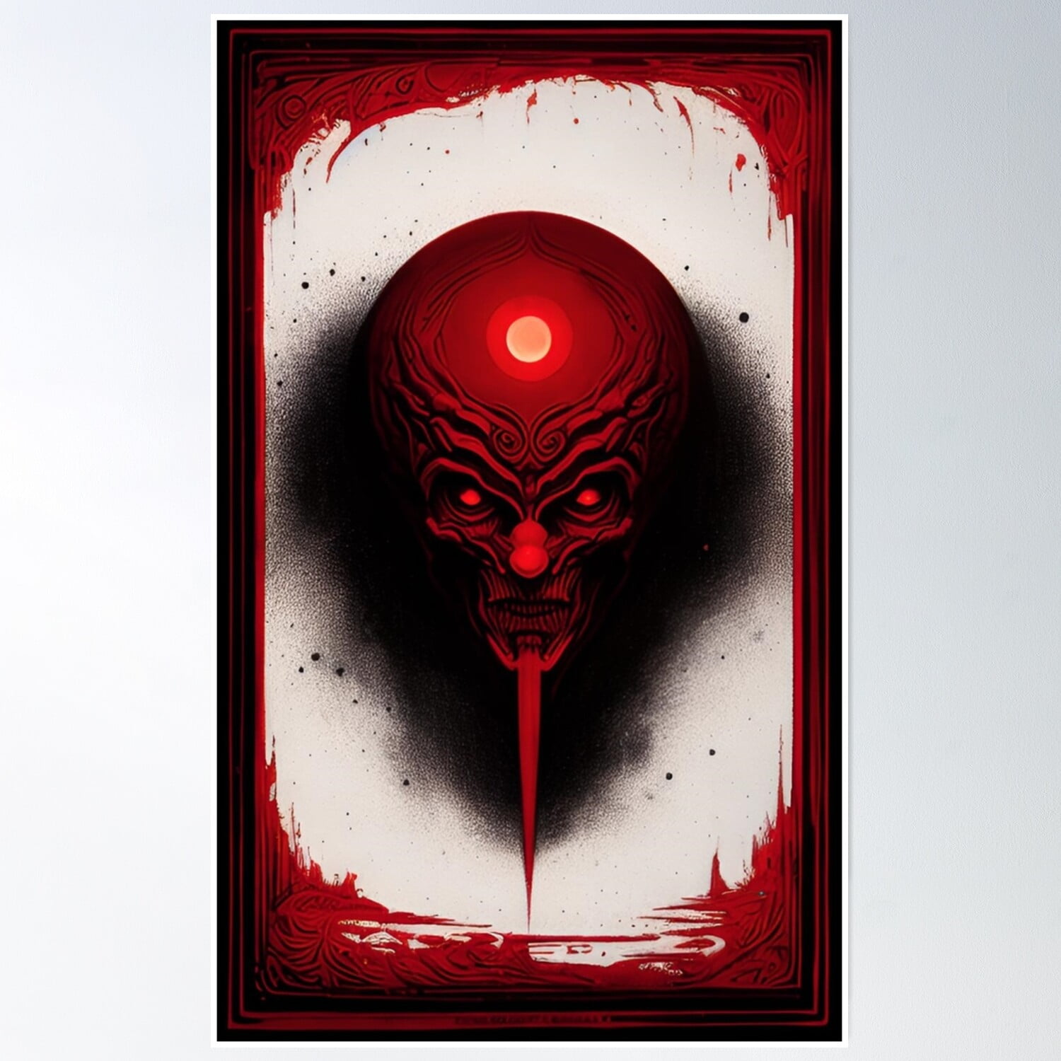 Crimson Dawn - The Red Eclipse Poster Wall Art, Modern Wall Decor, 12x18 UNFRAMED - Walmart.com