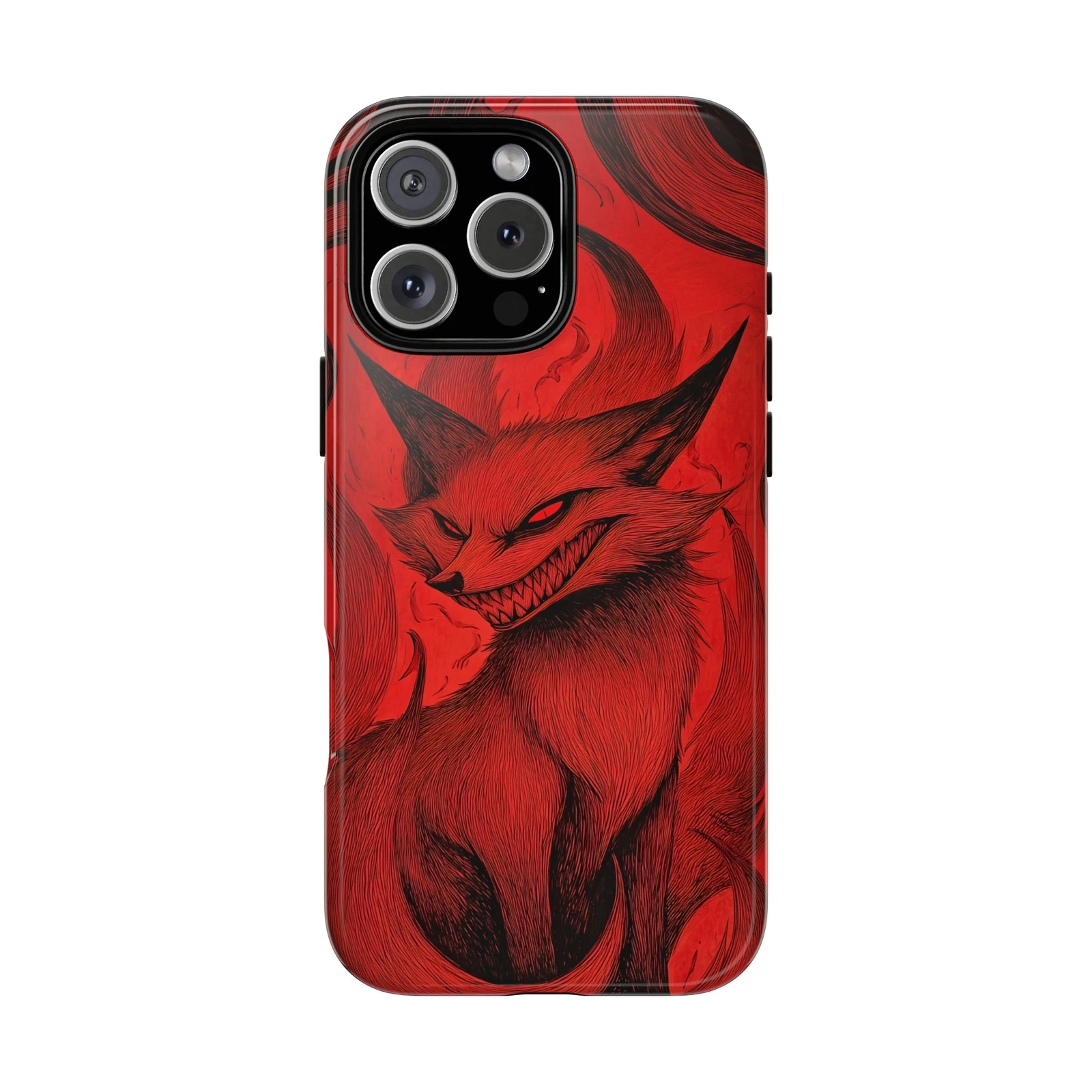 Crimson Fox Red Gothic Forest Artistic Dark Illustration with iPhone 17 ...