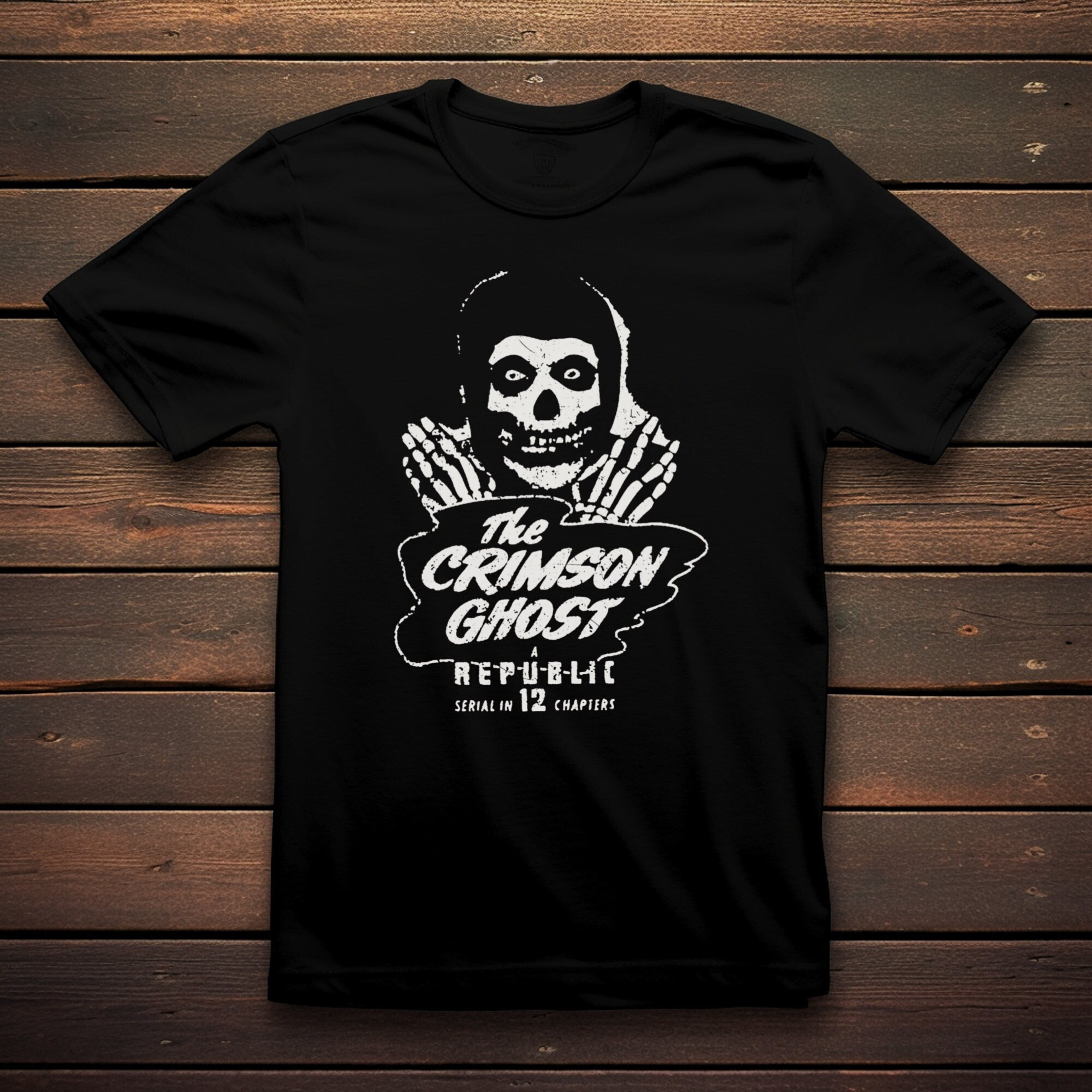 Crimson Ghost T-shirt - Movie | Horror | Retro T-Shirt | Film Noir T ...