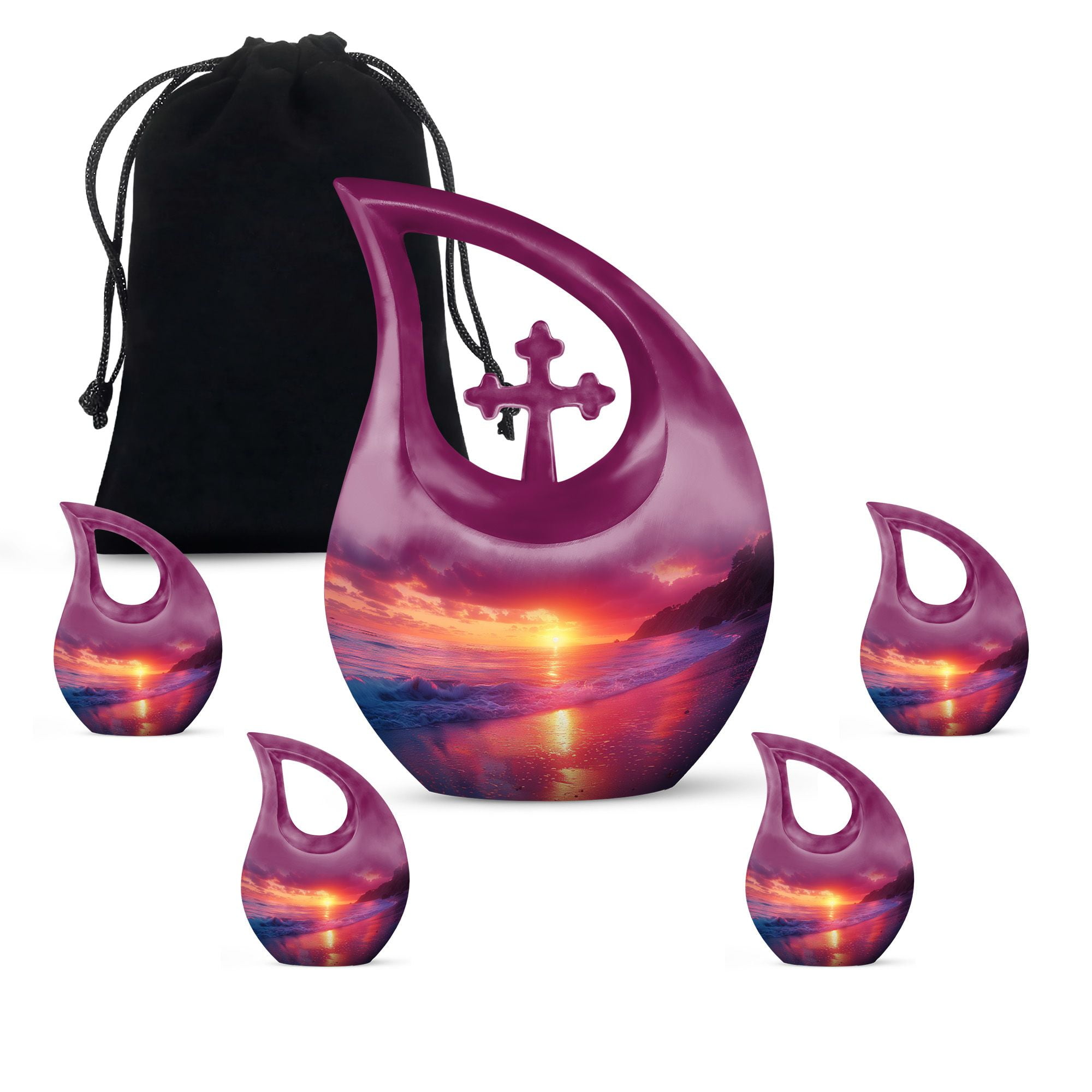 Crimson Moon Urn - Urn For Ashes For Women - Cremation Urns For Adults ...