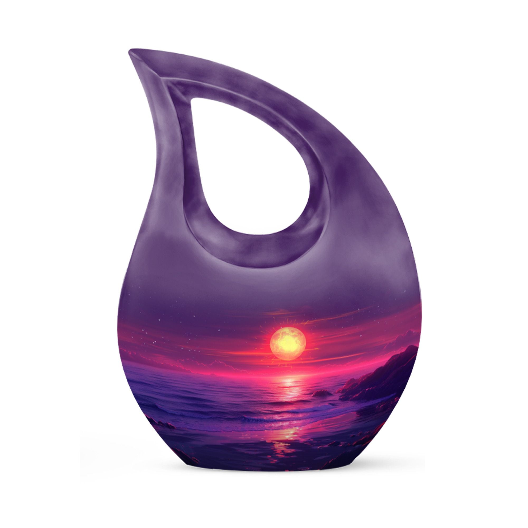 Crimson Moon Urn - Urn For Human Ashes Adult Men & Women - Funeral Urns ...