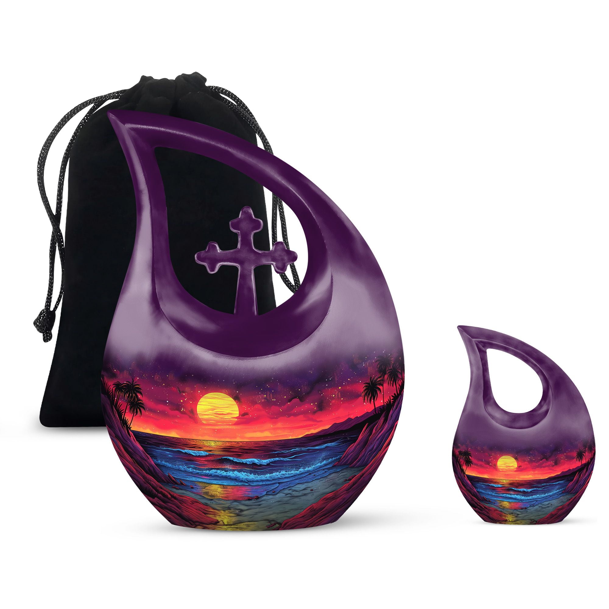 Crimson Moon Urn - Urn For Moms Ashes & Dad - Cremation Urns For Human ...