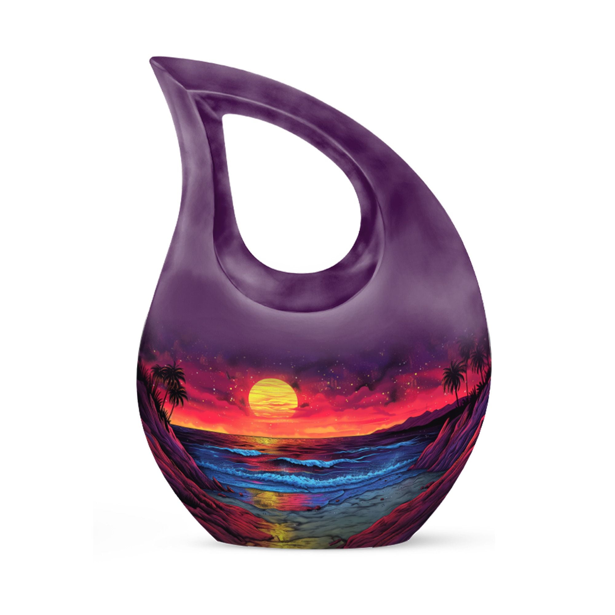 Crimson Moon Urn - Urns For Adult Mom & Dad - Cremation Containers For ...