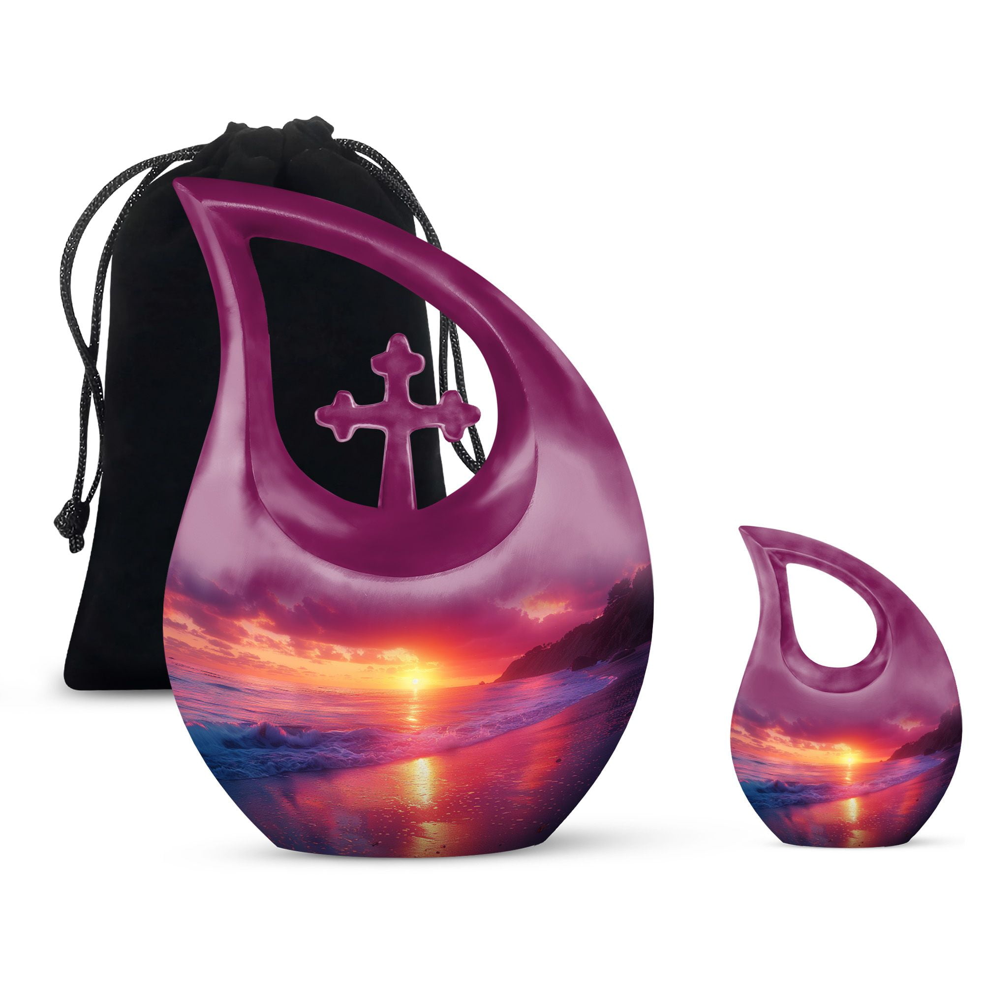 Crimson Moon Urn - Urns For Human Ashes Adult Female - Memorial Urns ...