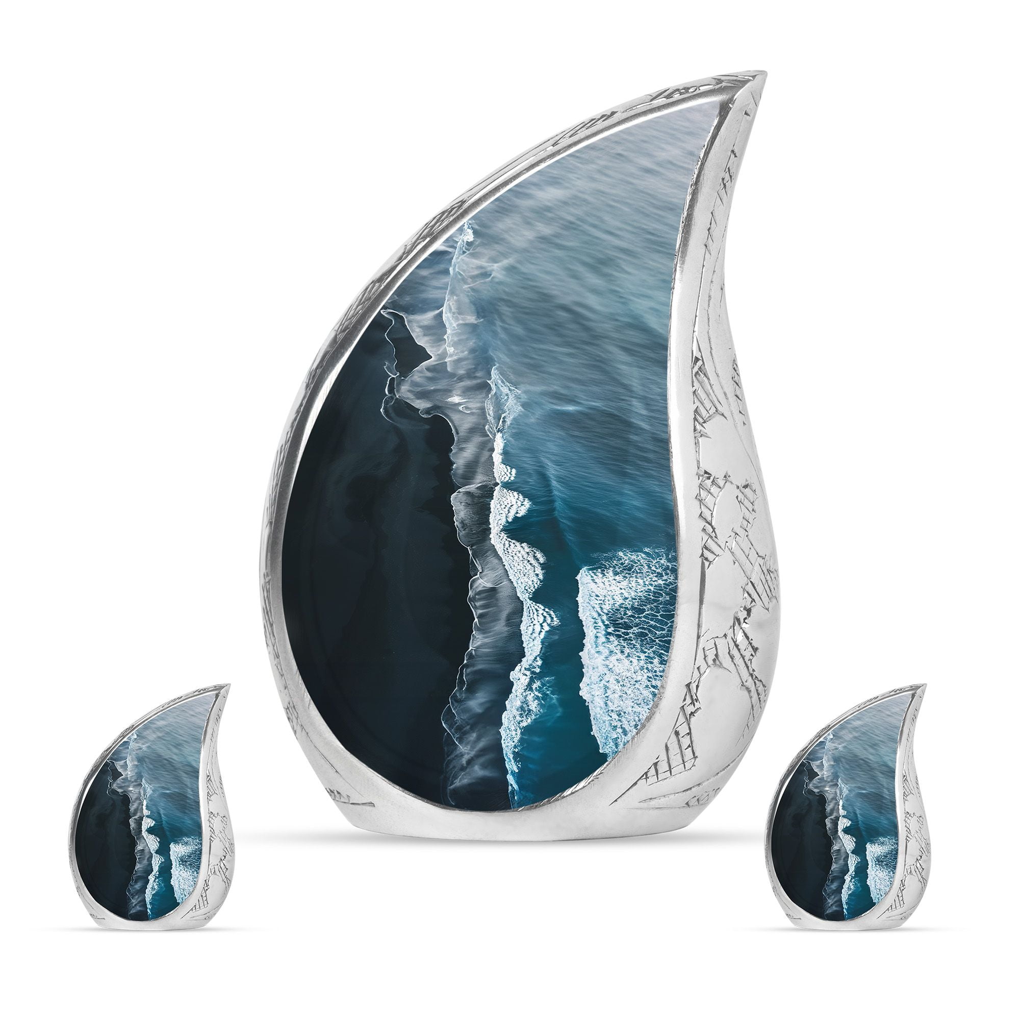Crimson Ocean Tide Memorial Urns For Human Ashes Adult Dad & Mom ...