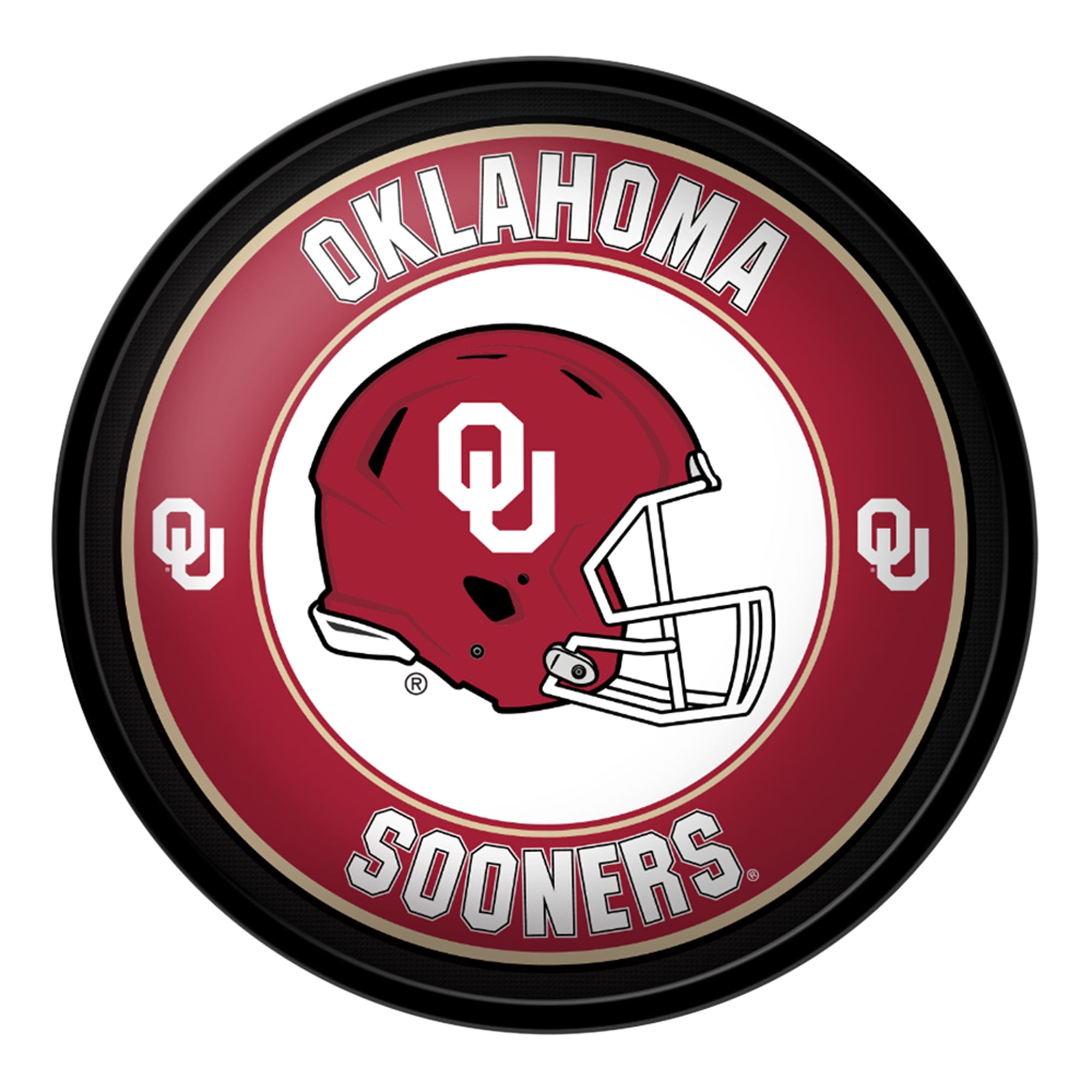 Crimson Oklahoma Sooners Helmet Modern Disc Wall Sign - Walmart.com