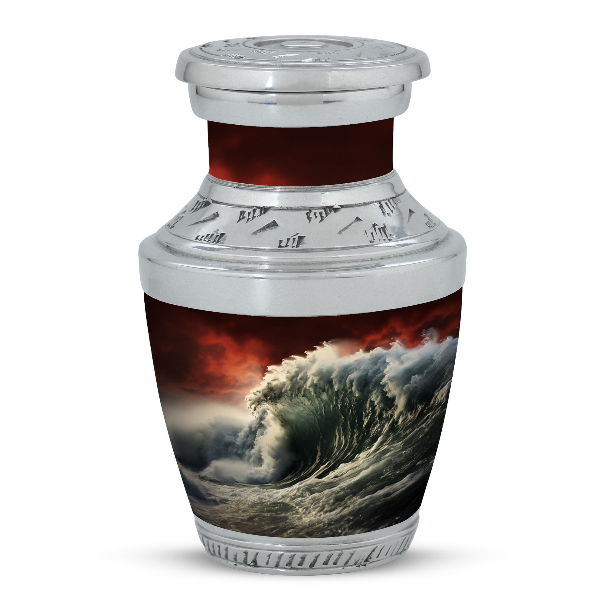 Crimson Tide Tranquil Haven - Miniature Urn for Peaceful Remembrance ...