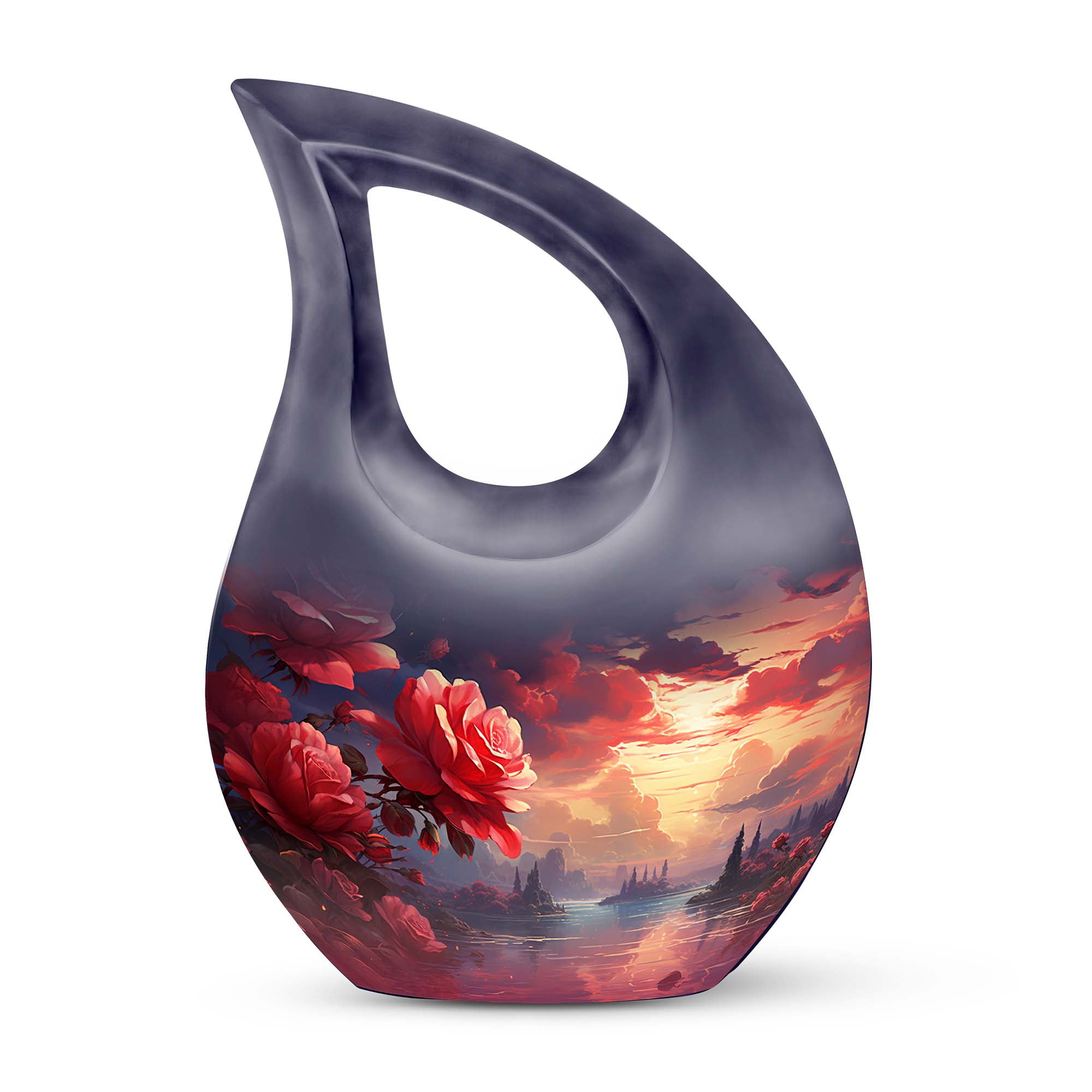 Crimson Twilight On The Urn - Beautiful Urns For Human Ashes - Urns For ...
