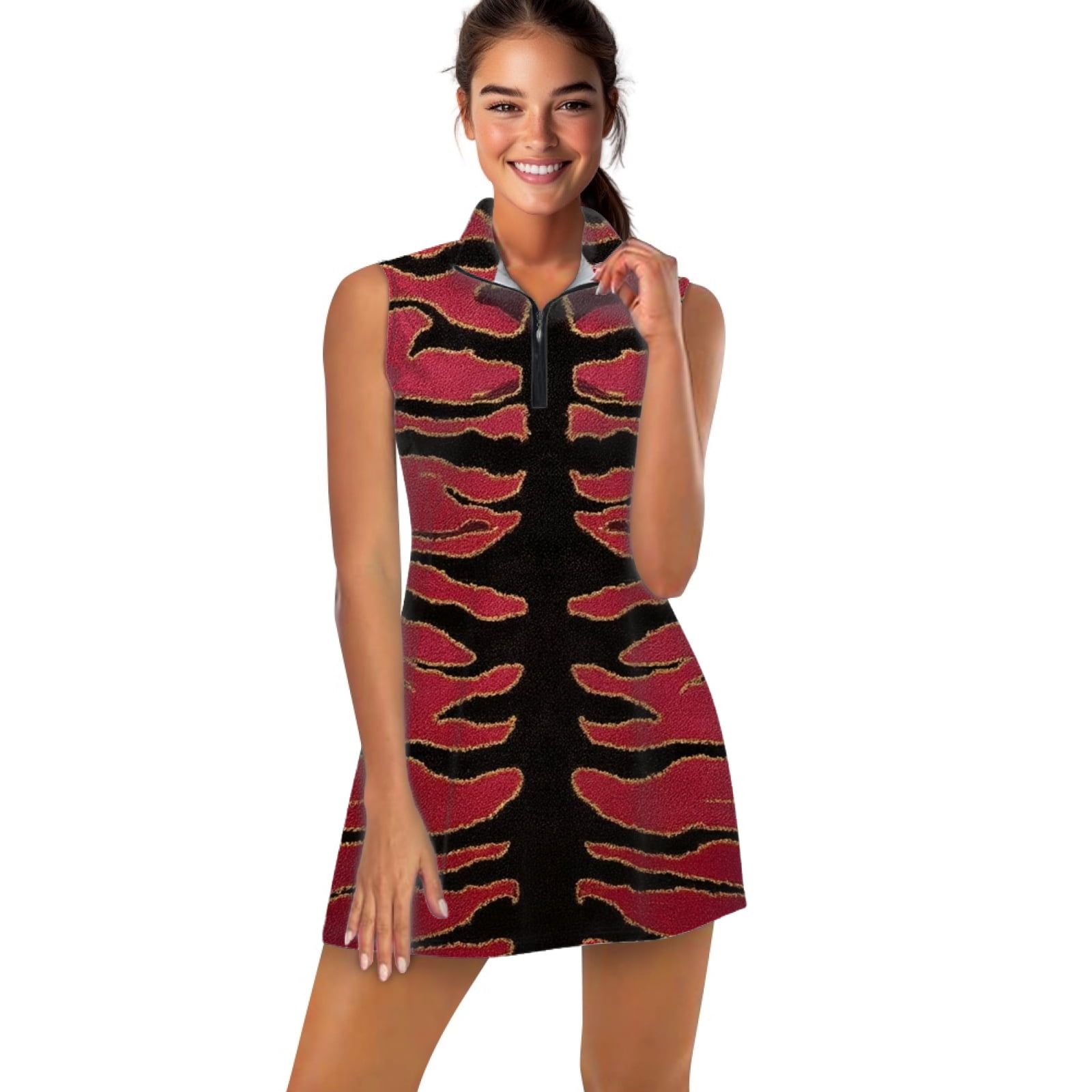 Crimson tiger stripe rug Sports Dresses Women Tennis Dress with ...