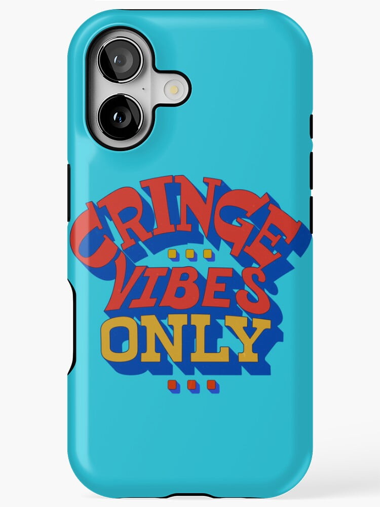 Cringe Vibes Only Funny Meme Inspired Bold Typography Minimalist Quote ...