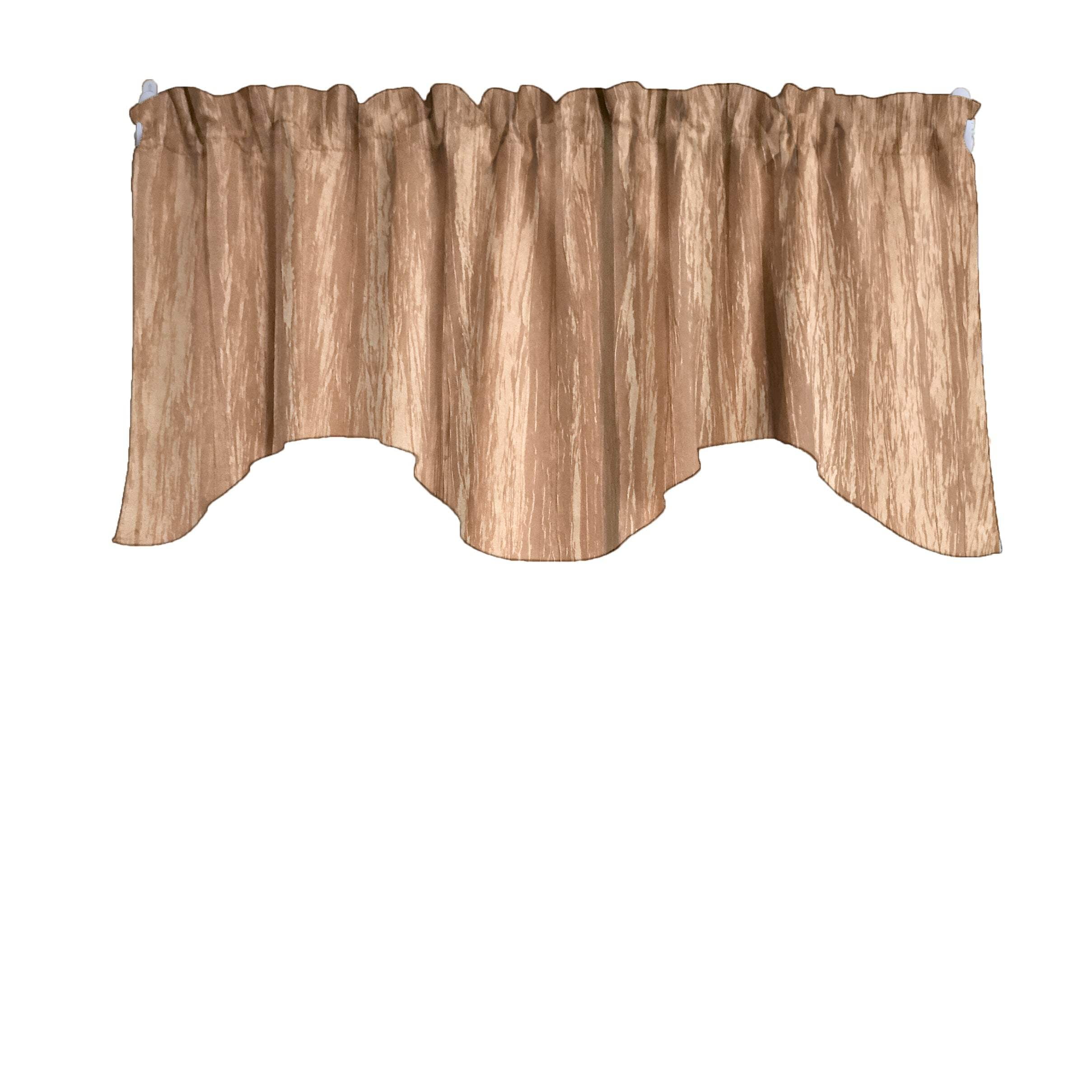 Crinkle Crushed Taffeta Scalloped Window Valance 58" Wide / 20" Tall ...