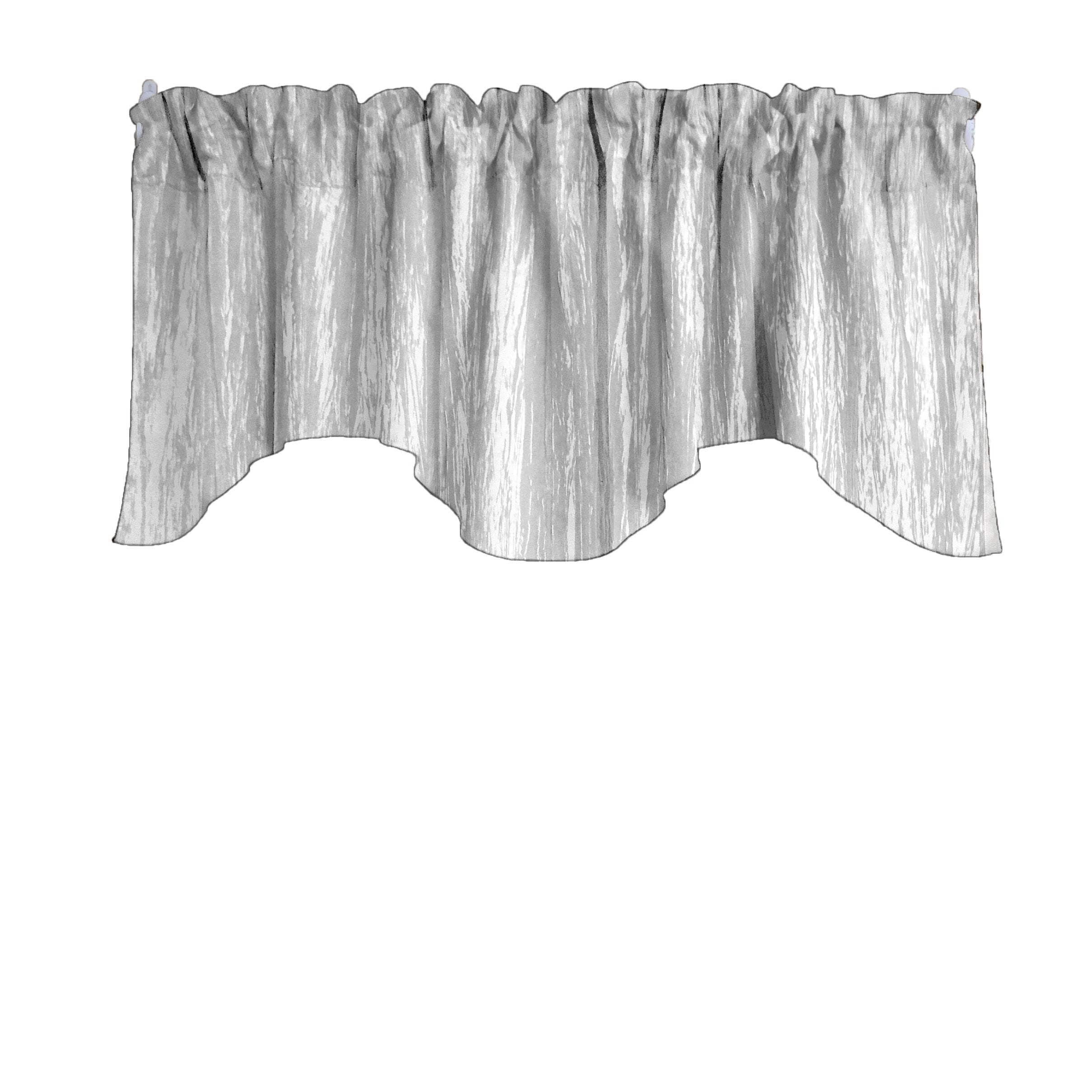 Crinkle Crushed Taffeta Scalloped Window Valance 58" Wide / 20" Tall ...