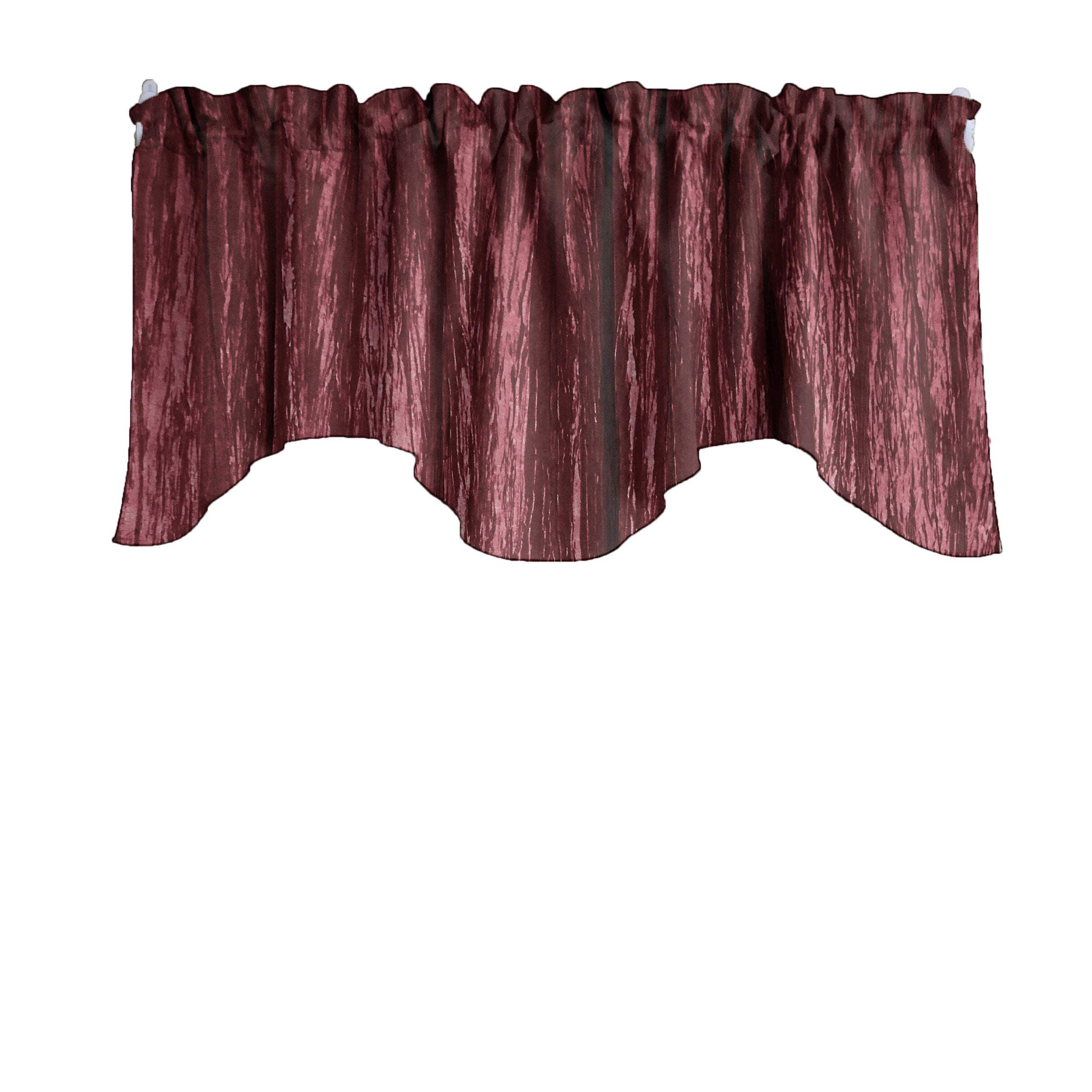 Crinkle Crushed Taffeta Scalloped Window Valance 58" Wide / 20" Tall ...