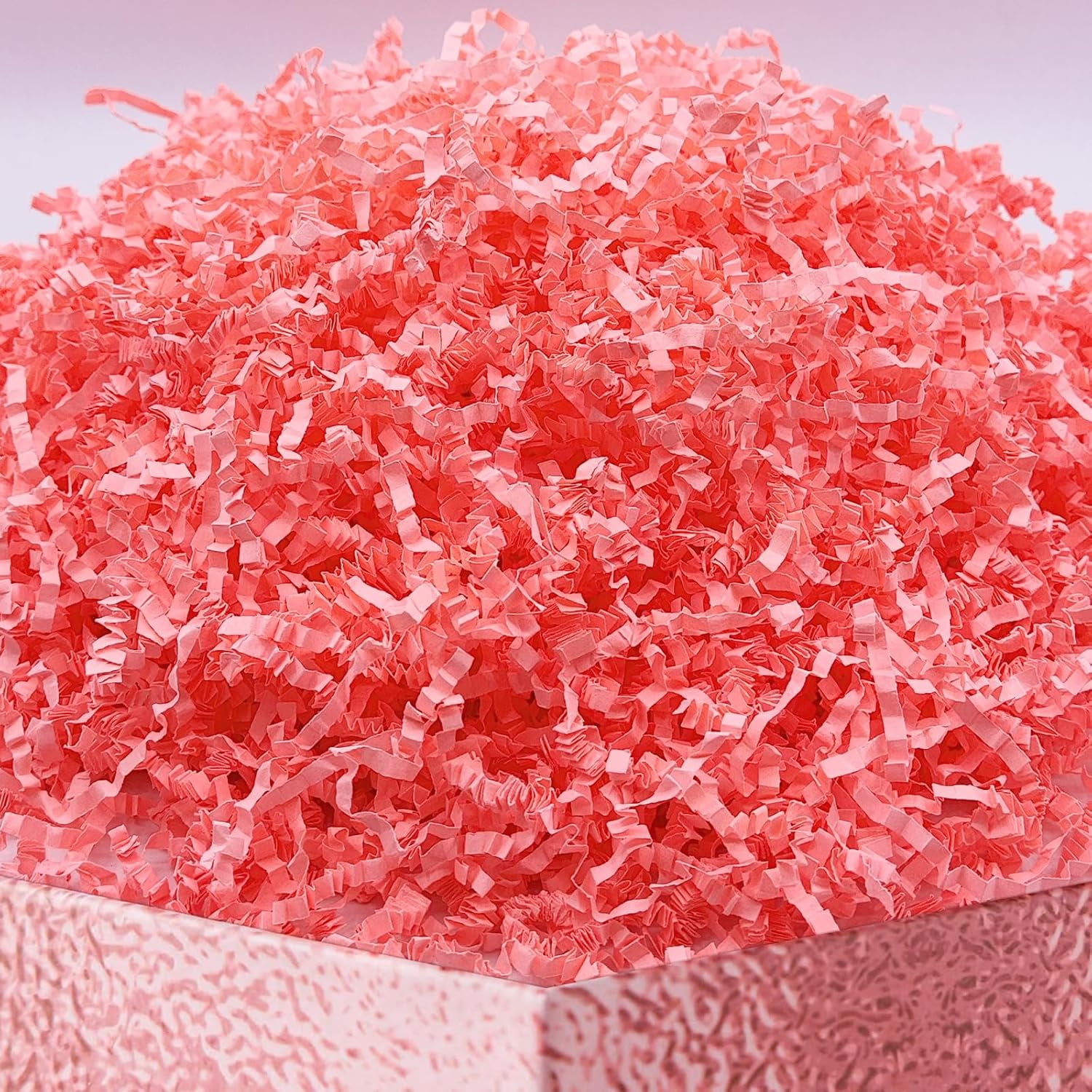Crinkle Cut Paper Shred, Bright Pink Color Crinkle Paper, Gift Basket ...