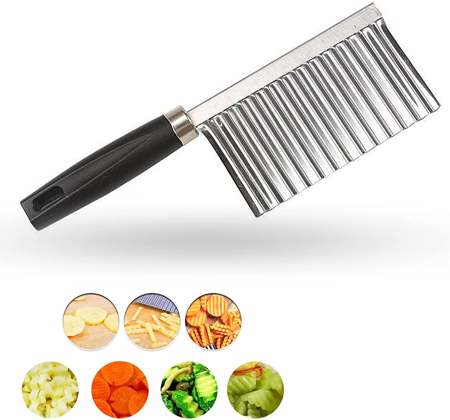 Crinkle Cutter Knife Stainless Steel Cutting Tool for Potato Carrot ...