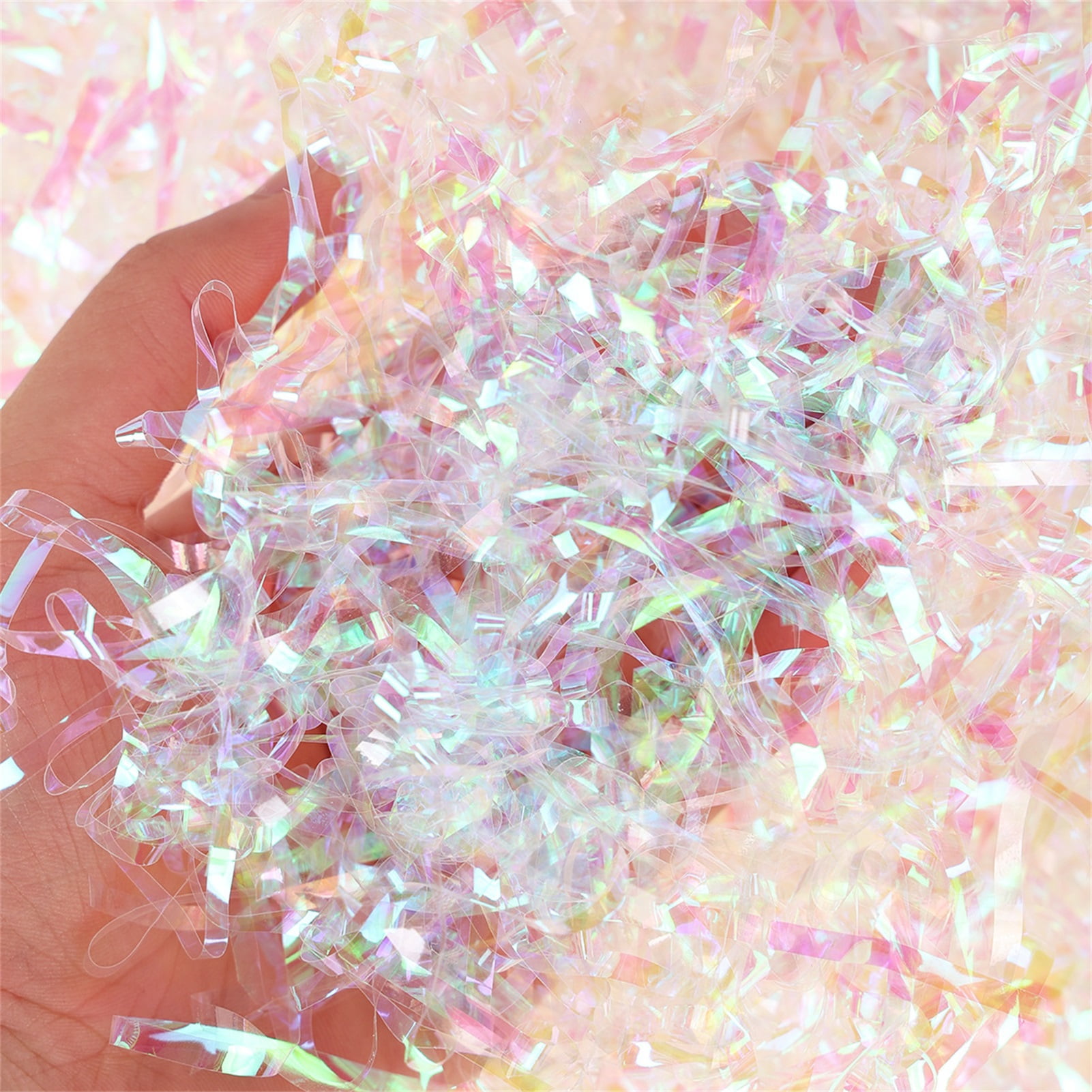 Crinkle Iridescent Paper Metallic Shredded Paper Filler Gift Box ...