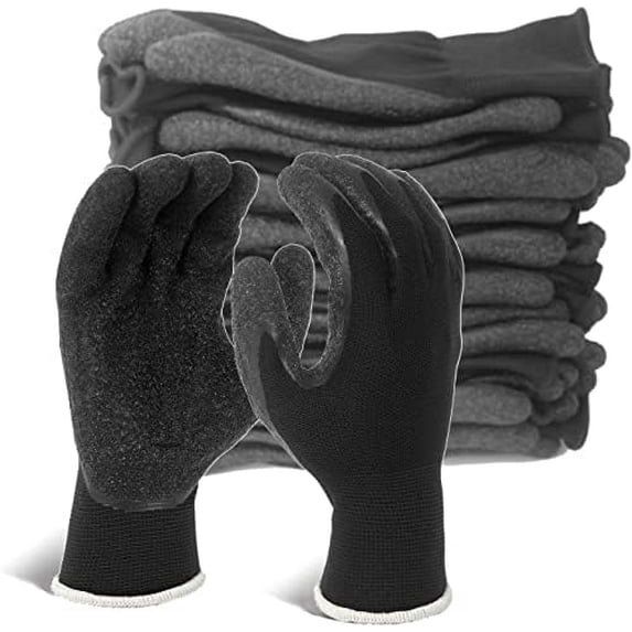 Crinkle Latex Rubber Hand Coated Safety Work Gloves for Men Women ...