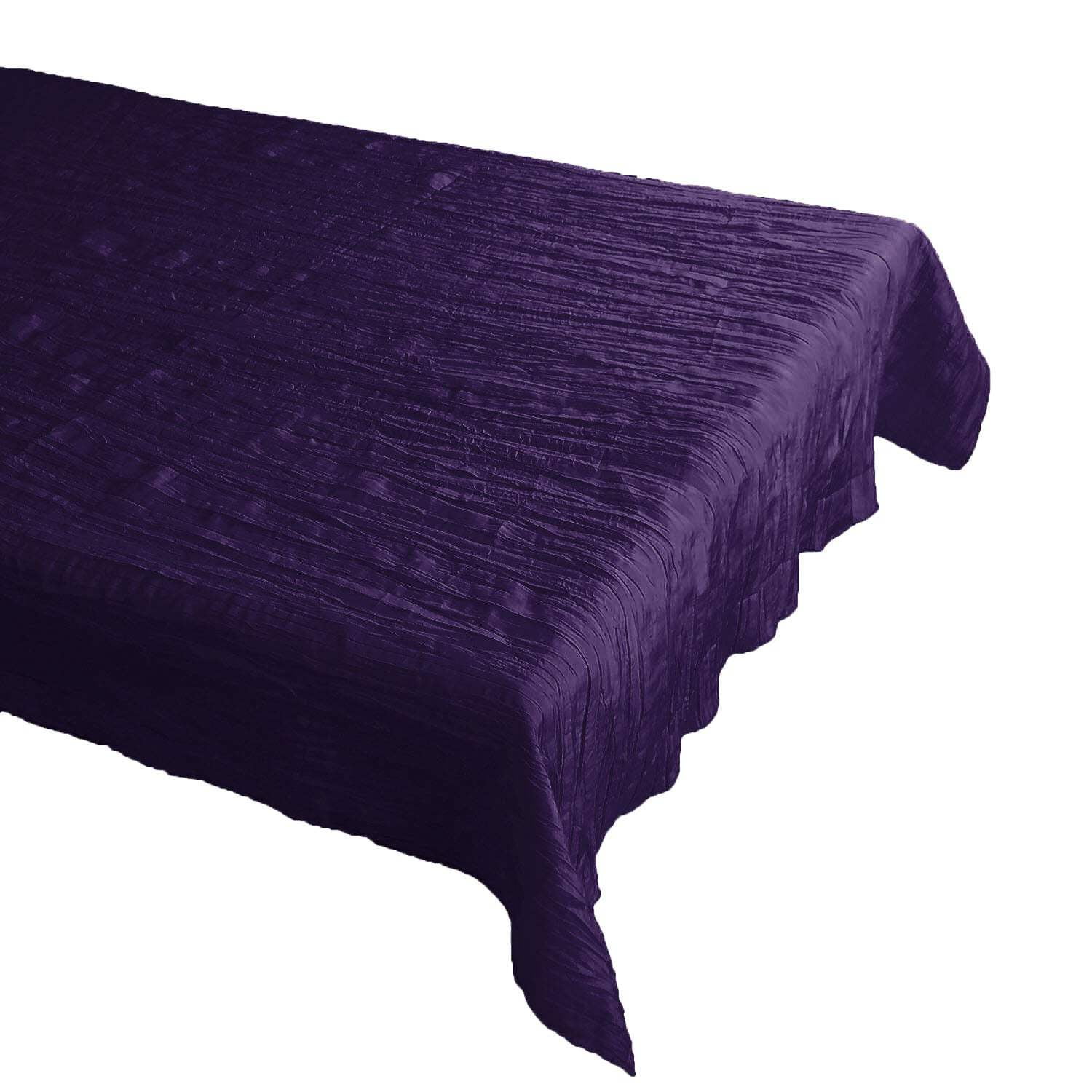 Crinkle Style Crushed Taffeta Tablecloth Plum - Walmart.com