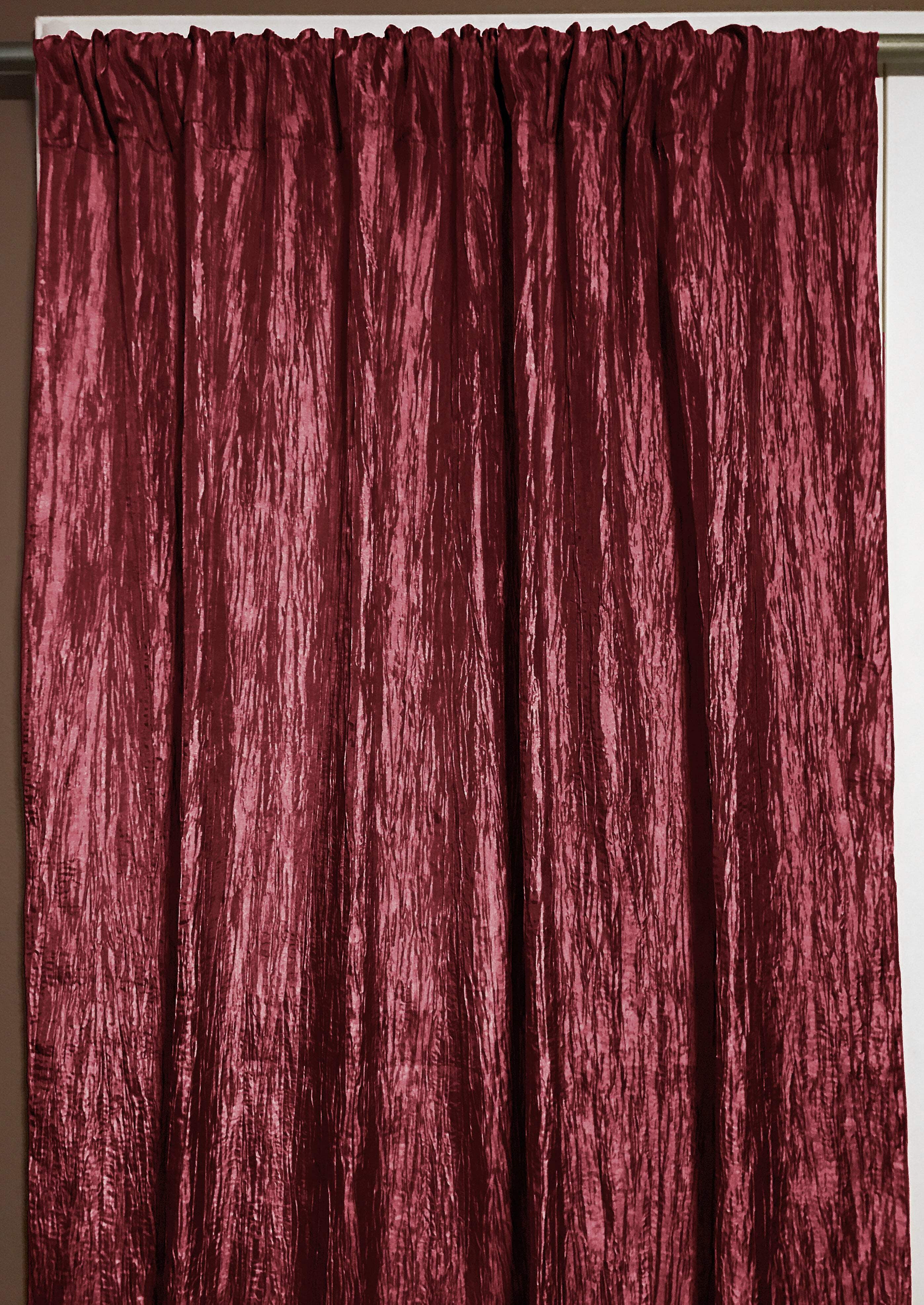 Crinkle Taffeta Crushed Pattern Single Curtain Panel 54 Inch Wide ...