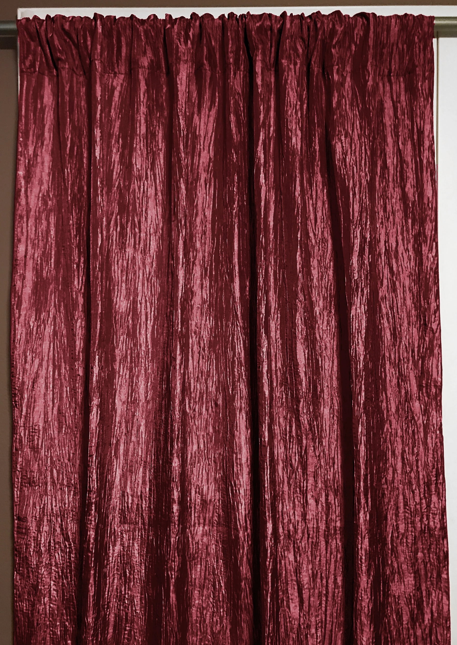 Crinkle Taffeta Crushed Pattern Single Curtain Panel 54 Inch Wide ...