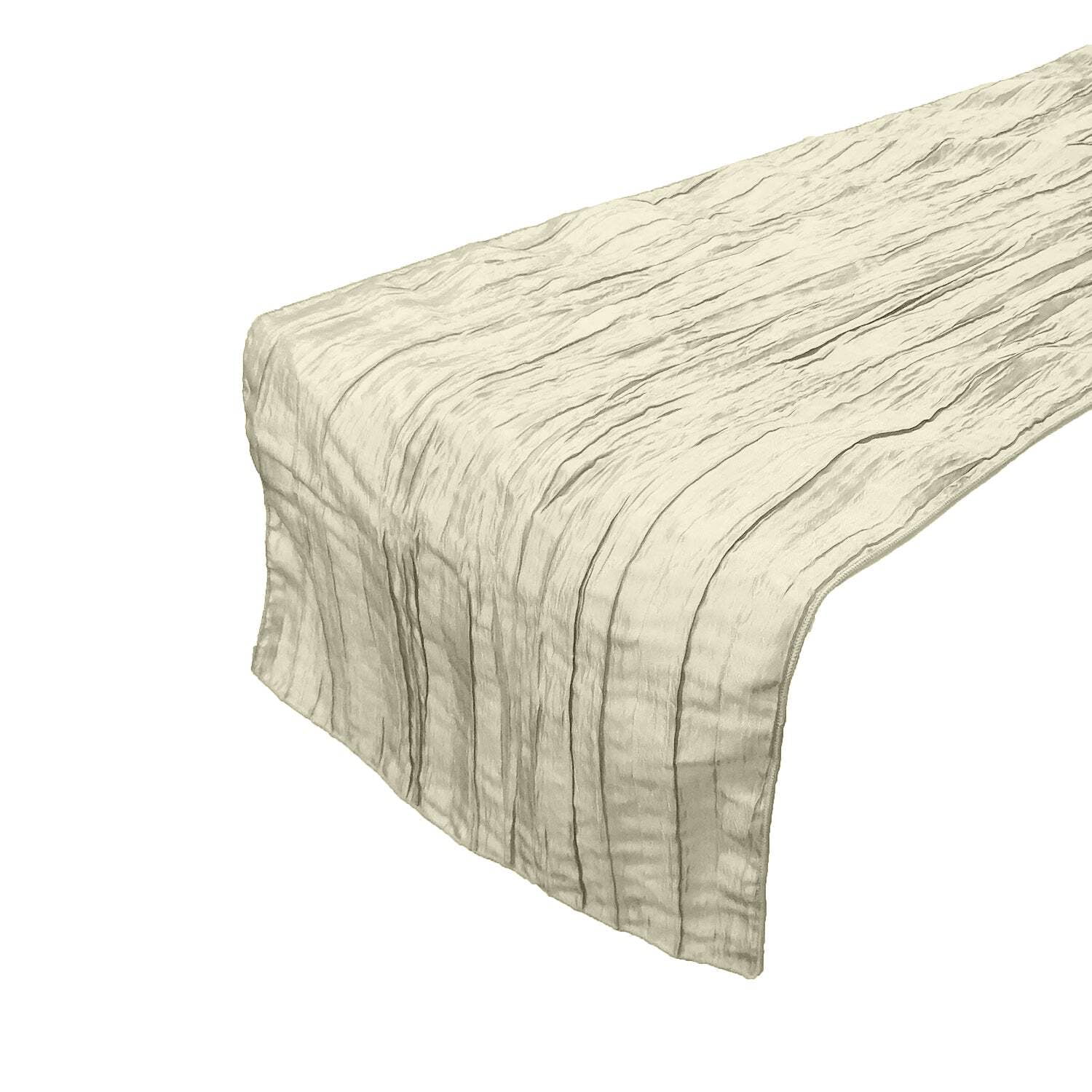 Crinkle Taffeta Crushed Style Decorative Table Runner Ivory - Walmart.com