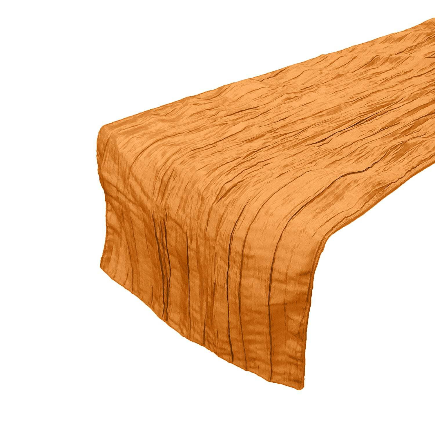 Crinkle Taffeta Crushed Style Decorative Table Runner Orange - Walmart.com