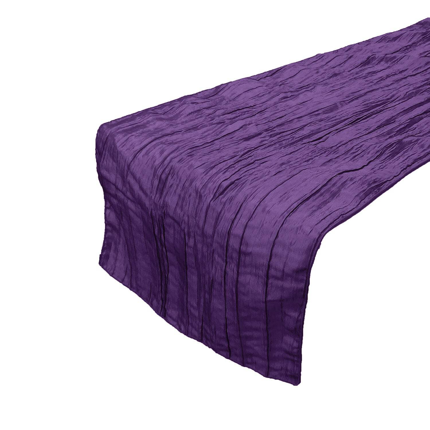 Crinkle Taffeta Crushed Style Decorative Table Runner Plum - Walmart.com