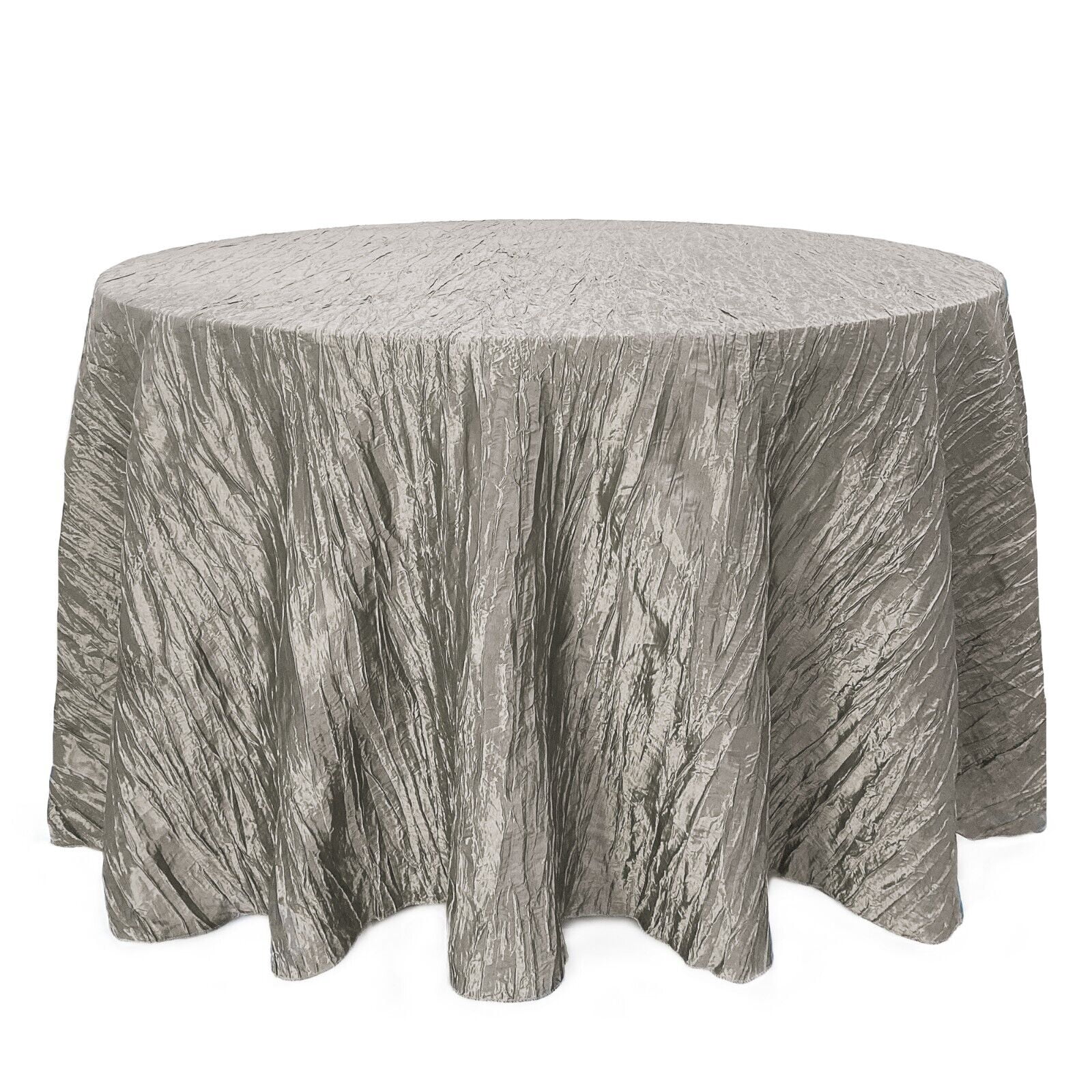 Crinkle Taffeta Tablecloth for Round Tables, Crushed Table Cloths for ...
