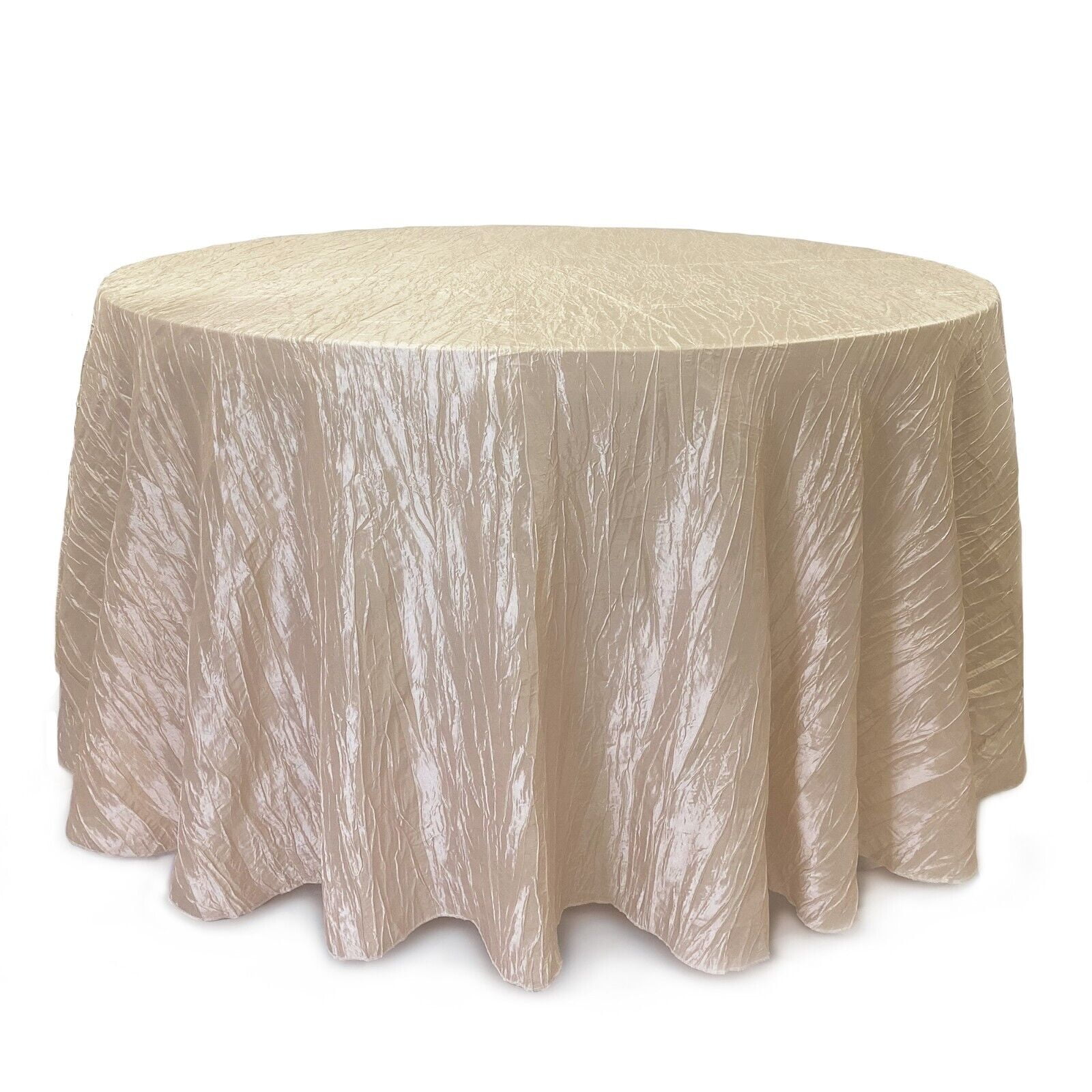 Crinkle Taffeta Tablecloth for Round Tables, Crushed Table Cloths for ...