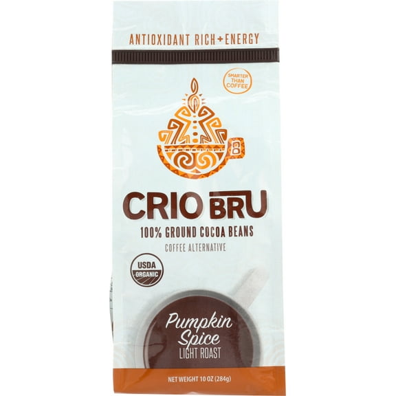 Crio Bru Double Chocolate Light Roast Brewed Cacao, 10oz Bag, Low ...
